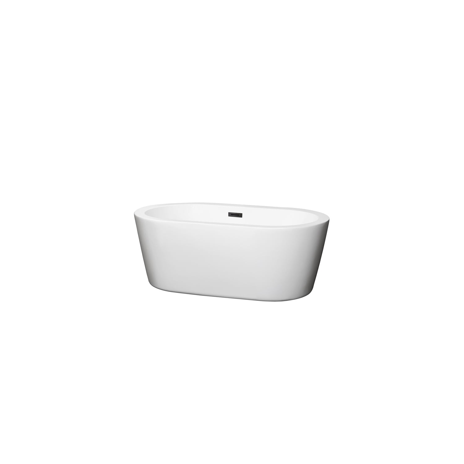 HomeStock Baroque Beauty 60 Inch Freestanding Bathtub in White with ...