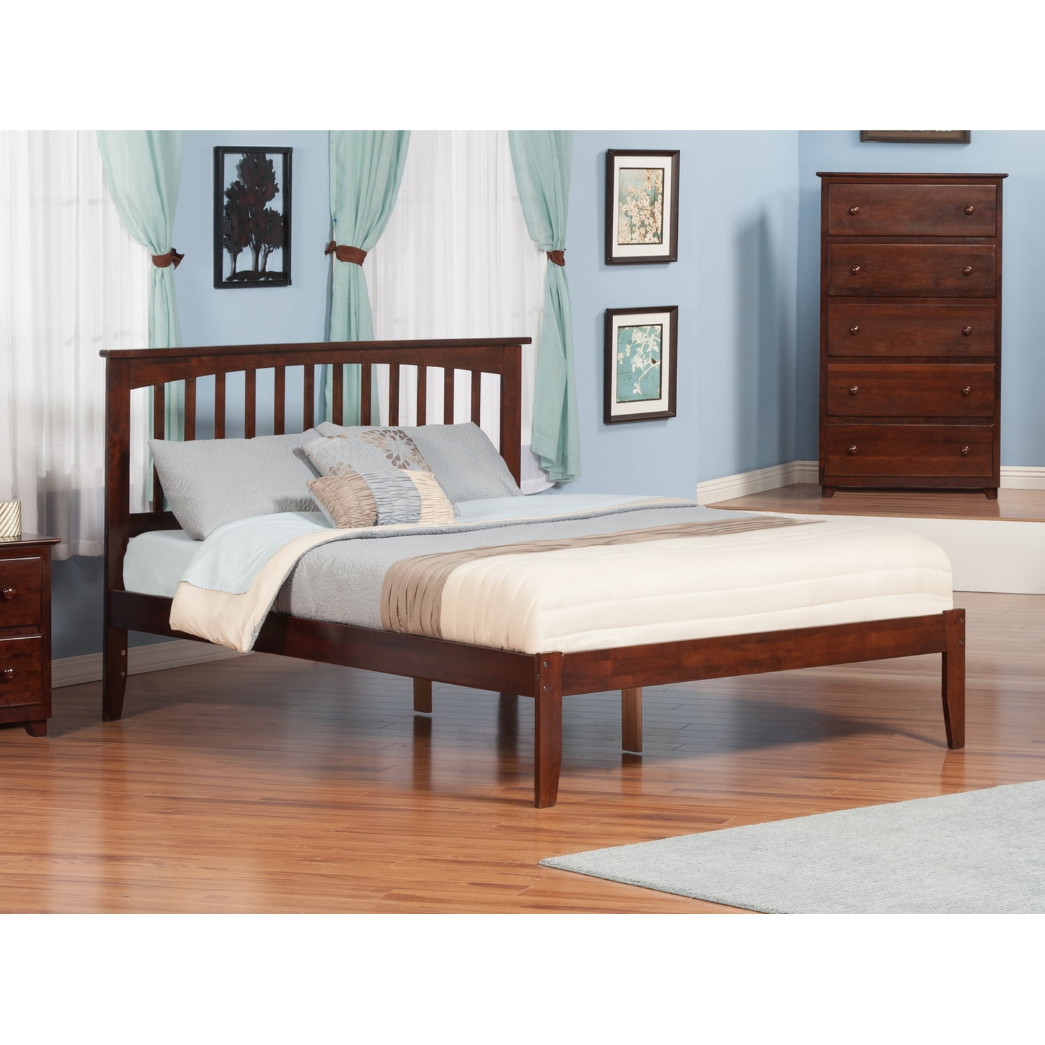 Homestock Baroque Beauty Platform Bed With Open Footboard And Turbo ...