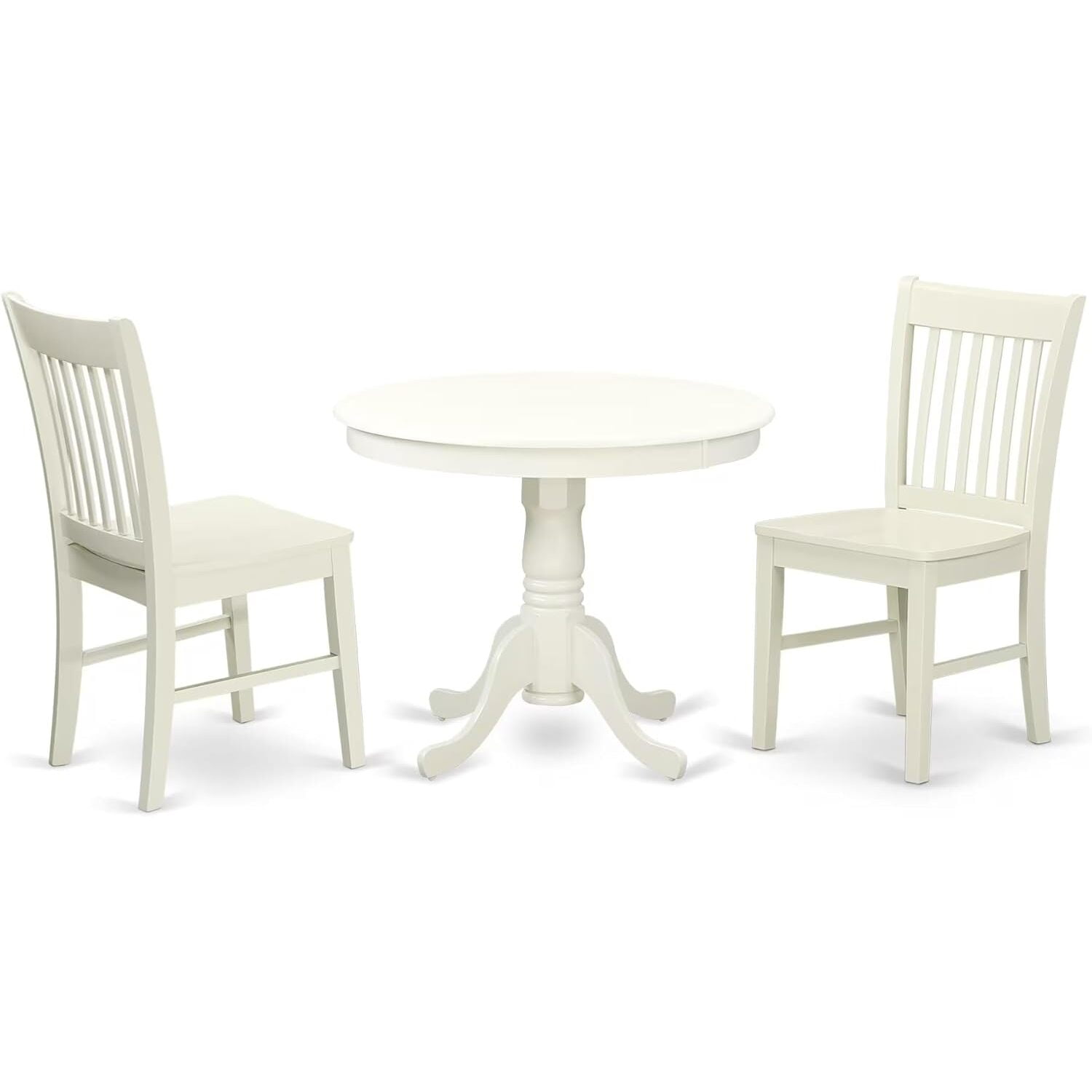 HomeStock Naturally Nice Round Dining Table Set With A 36" Tabletop And ...