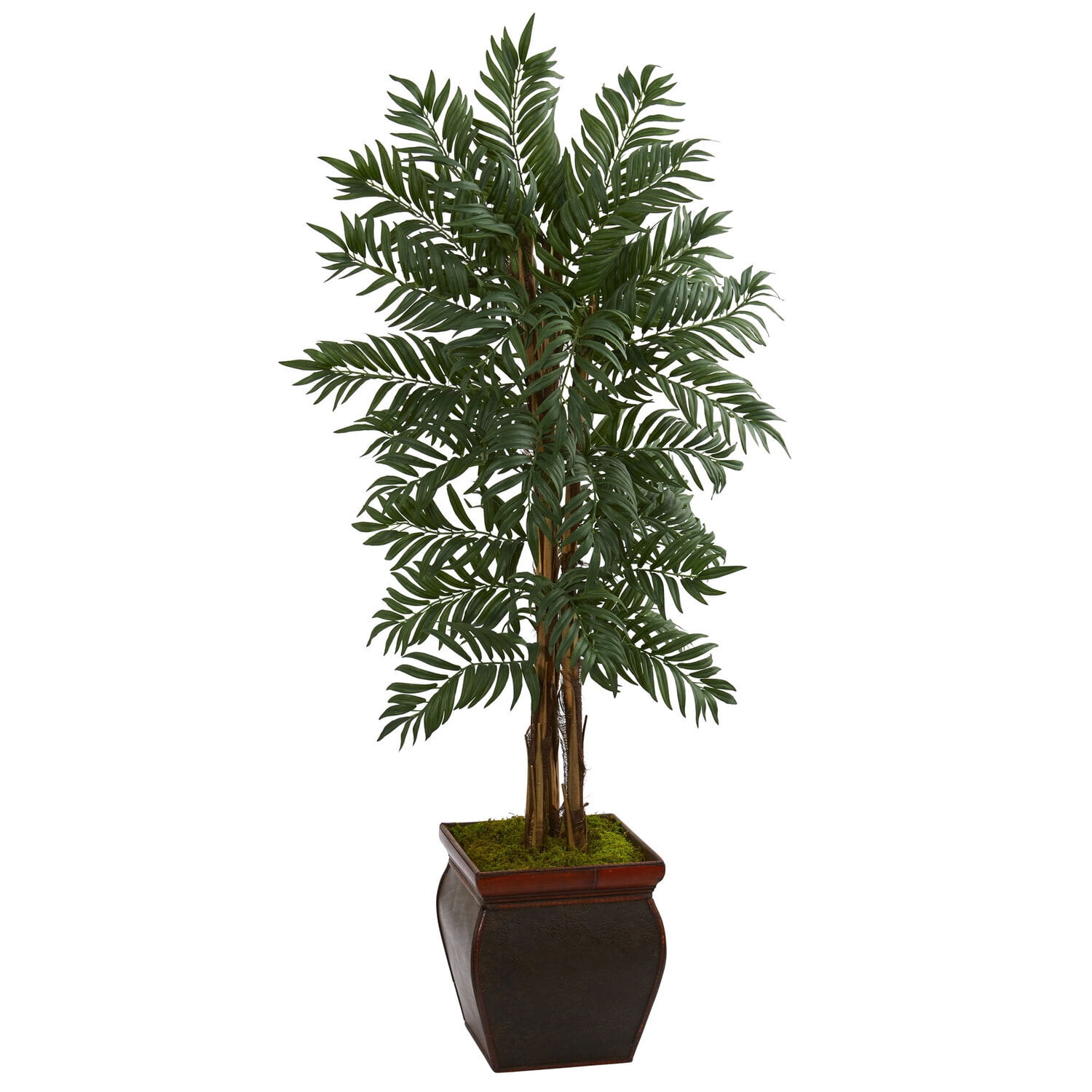 HomeStock Baroque Brilliance 5Ft. Parlor Palm Artificial Tree In ...