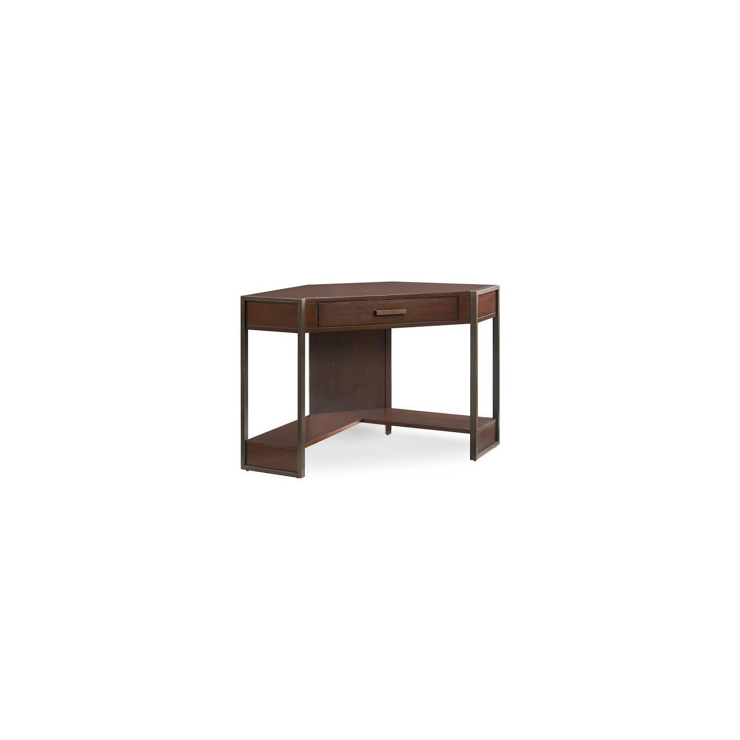 Writing Desk Computer Desk - 48" Wide Office Desk, Mission Oak Finish ...