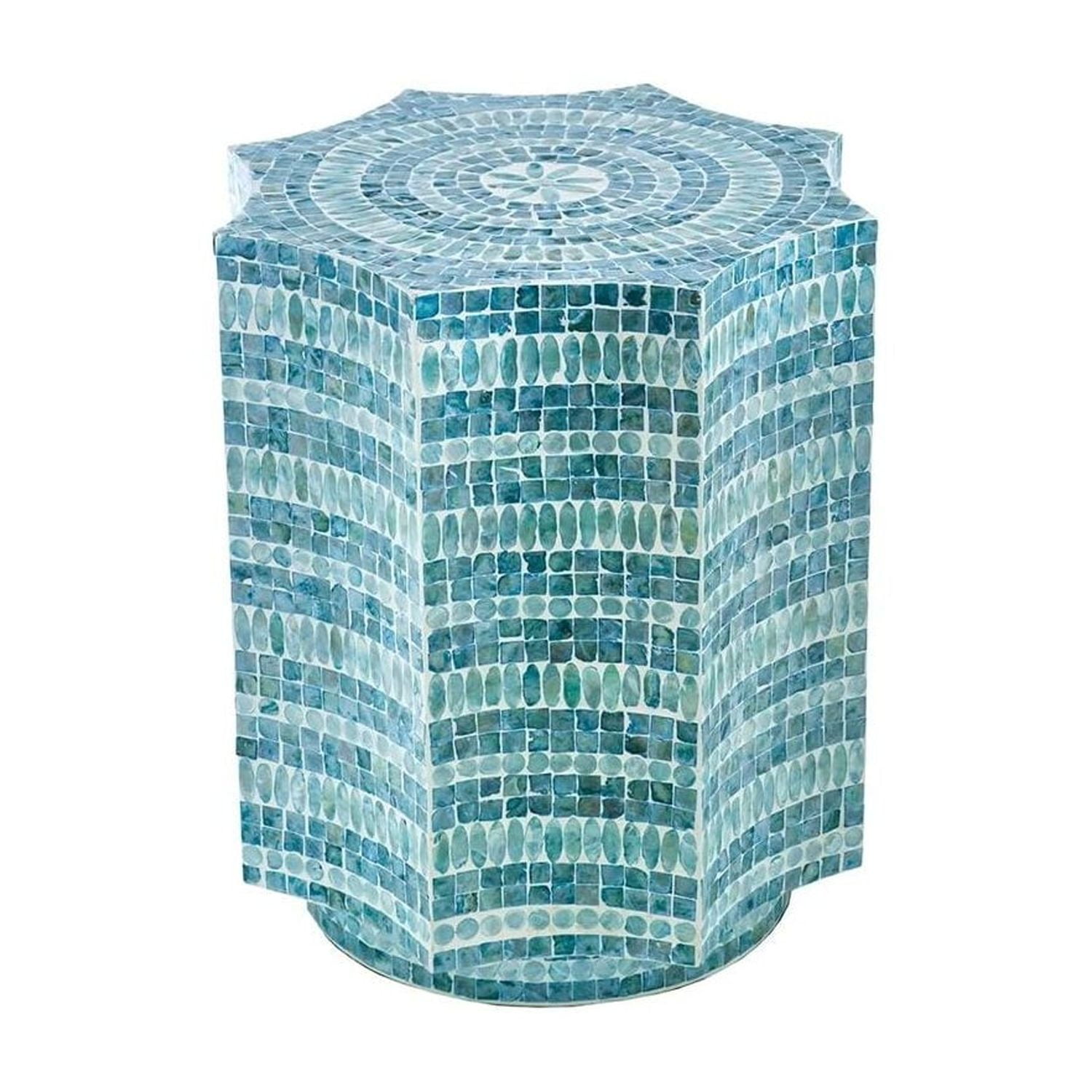 HomeStock Baroque Brilliance Pedestal Stool - 17" x 17" x 20 ...