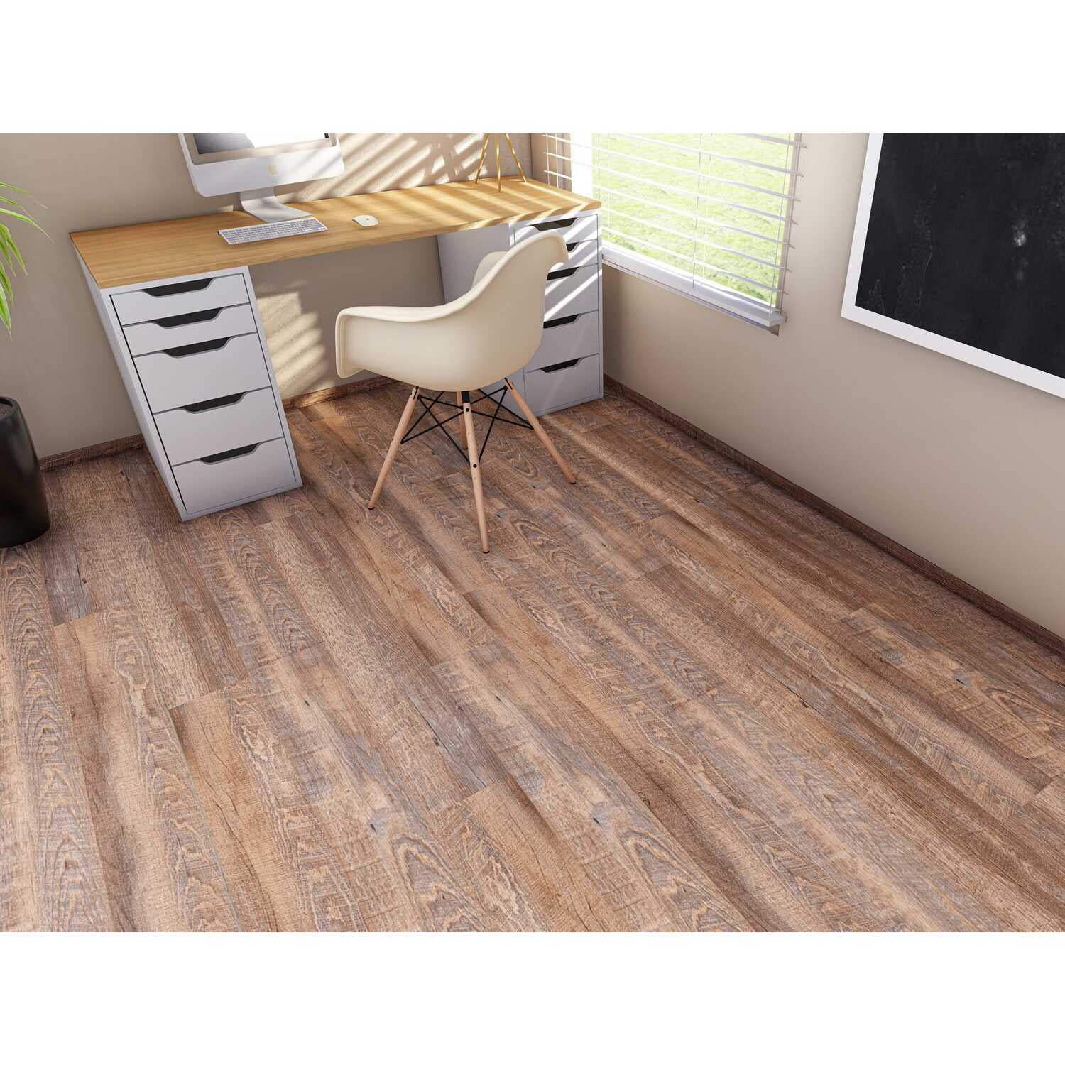 HomeStock Beachy Boho Backing Spc Waterproof Flooring Planks, Golden ...