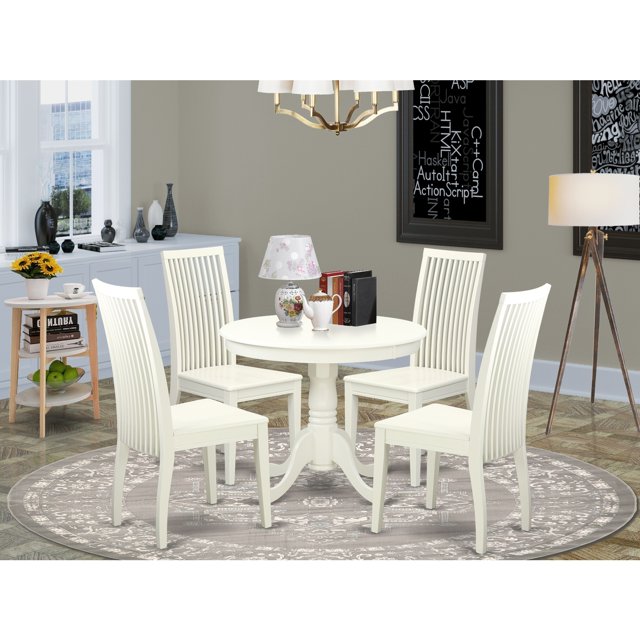 HomeStock Bohemian Bliss 5 Pc Kitchen Table Set With A Dining Table And ...