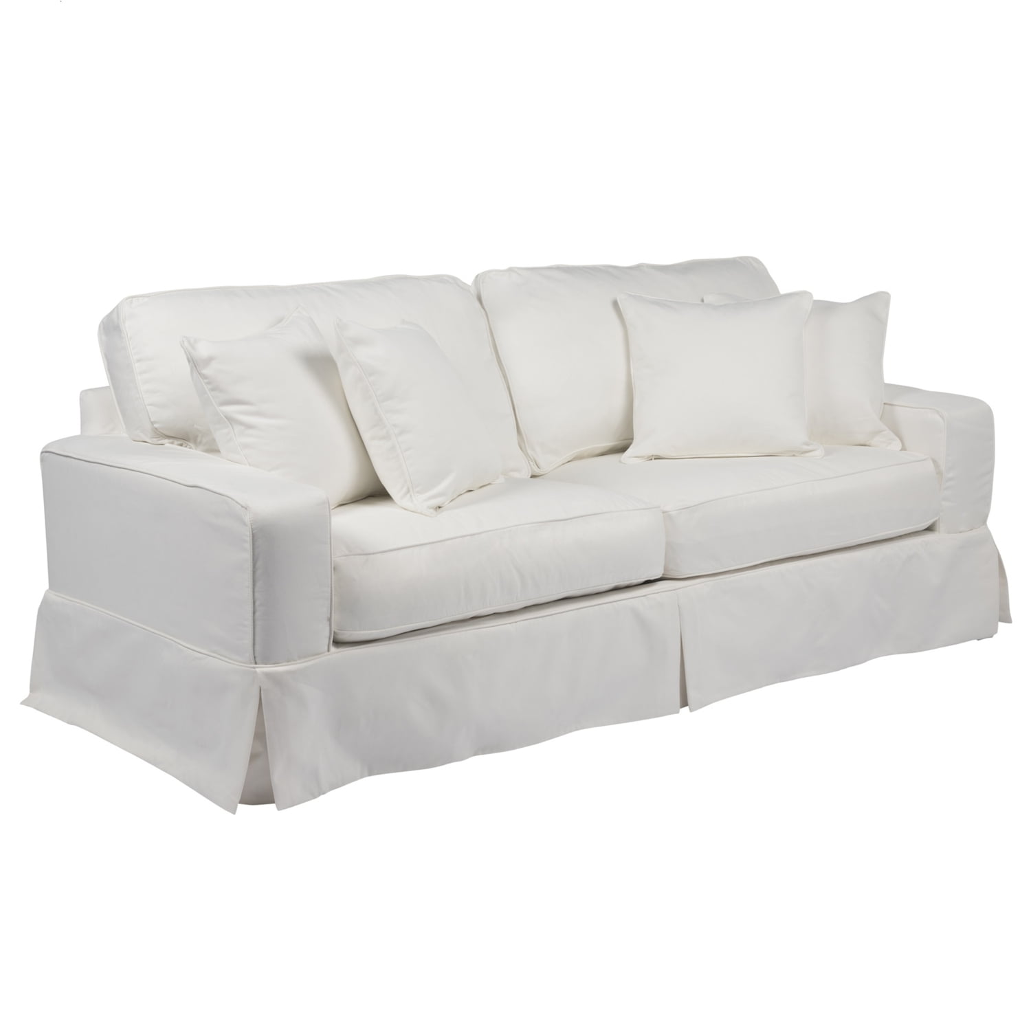 HomeStock Bohemian Bliss Box Cushion Track Arm Slipcovered Sofa ...