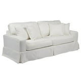 HomeStock Bohemian Bliss Box Cushion Track Arm Slipcovered Sofa ...