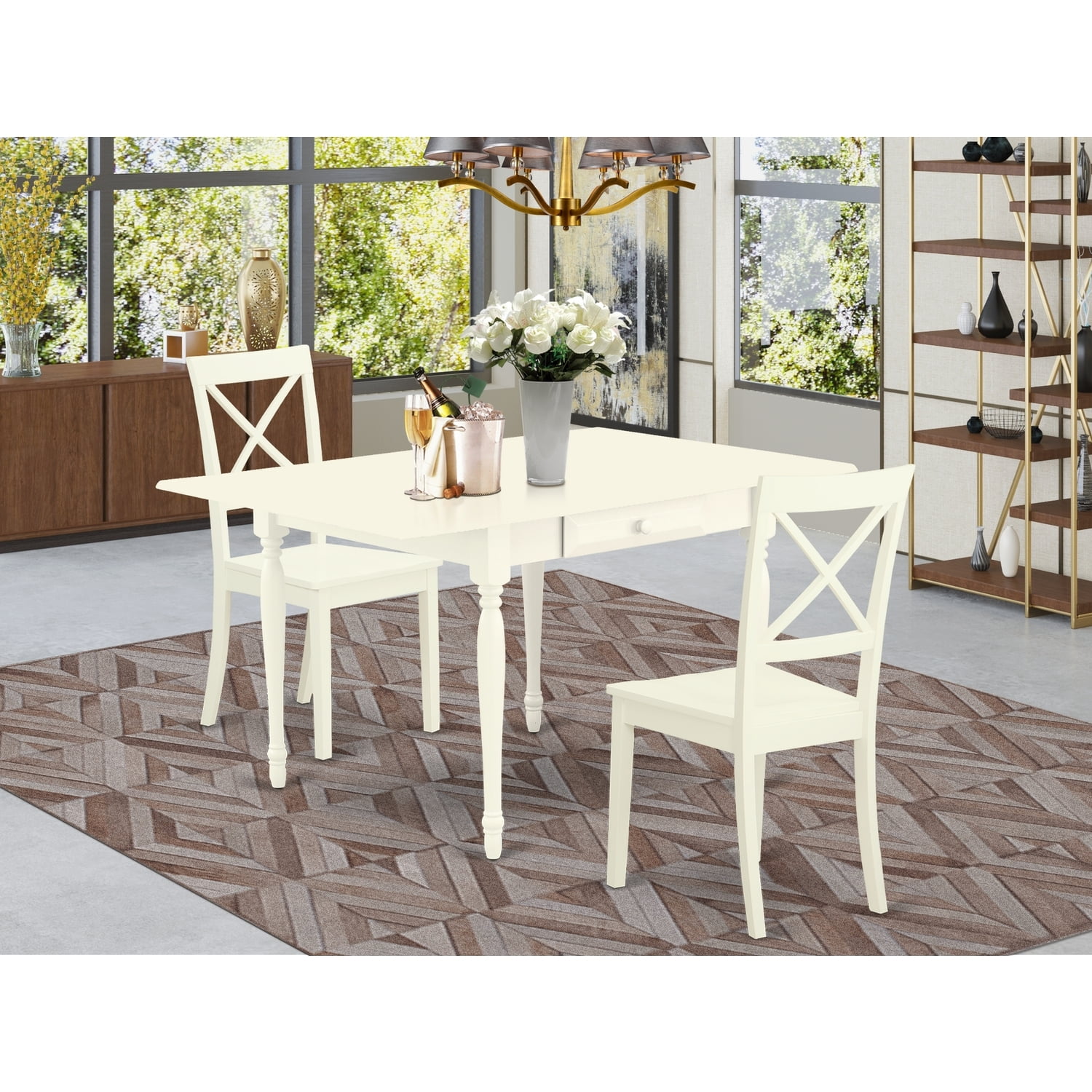 HomeStock Boho Beauty 3Pc Dining Room Table Set Offers A Small Table ...