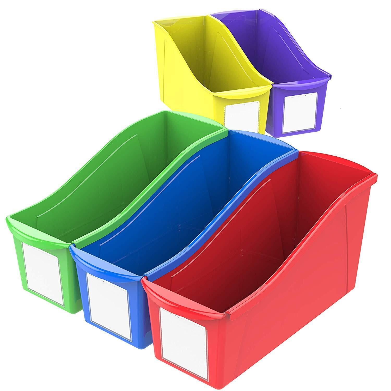 HomeStock 30-Pack Colorful Book Bin Set for Magazine and Book ...