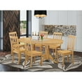 City Chic 7 Piece Kitchen Dining Set - Oval Table with Butterfly Leaf ...