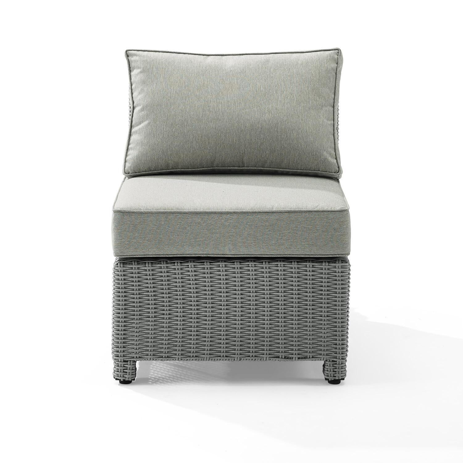 HomeStock City Chic Outdoor Wicker Sectional Center Chair Gray/Gray ...