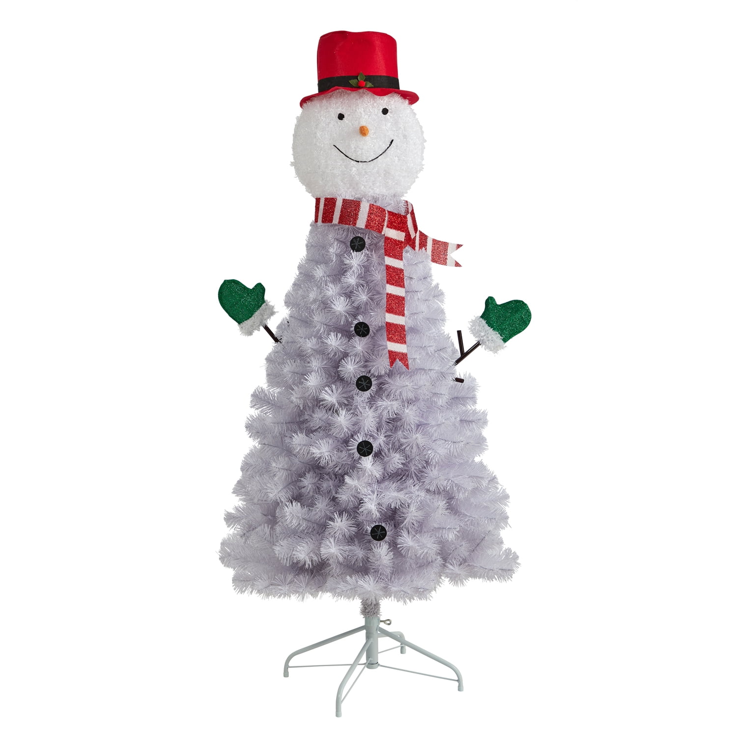 HomeStock Classic Charm 5Ft. Snowman Artificial Christmas Tree With 408 ...