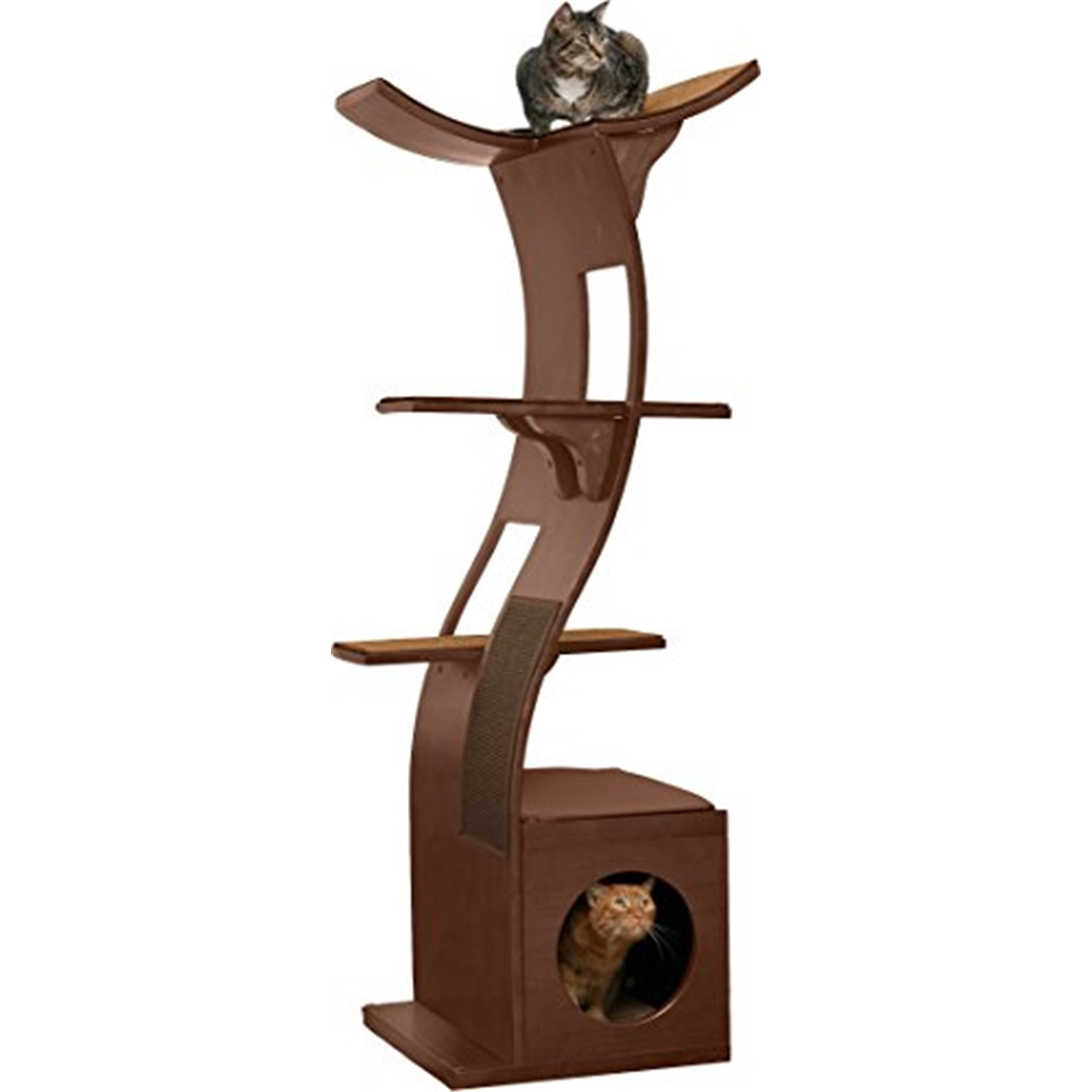 HomeStock Classic Charm Cat Tower, Modern Multi-Level Cat Tree, Cat ...