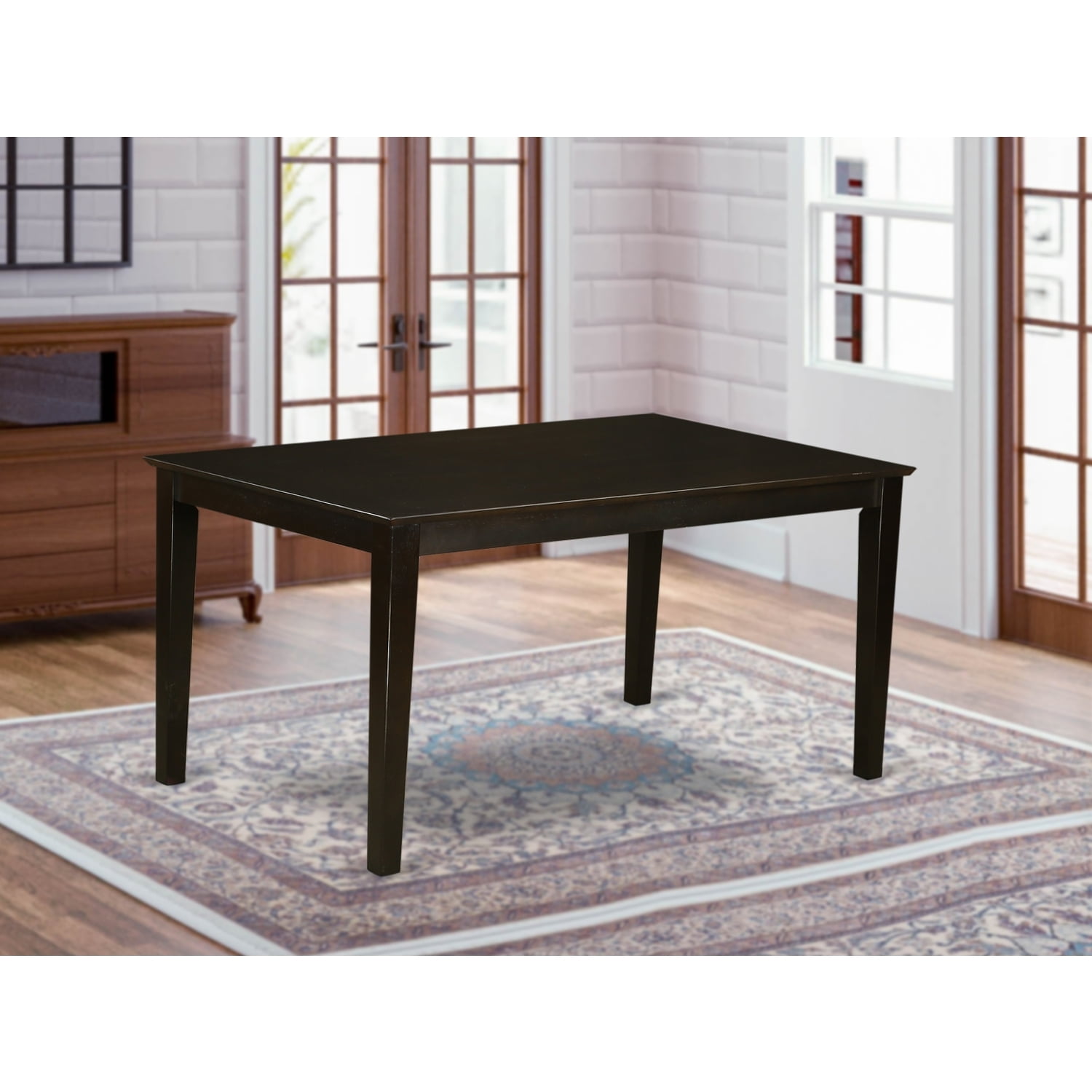 HomeStock Classic Charm Rectangular Dining Table 36"X60" With Solid ...
