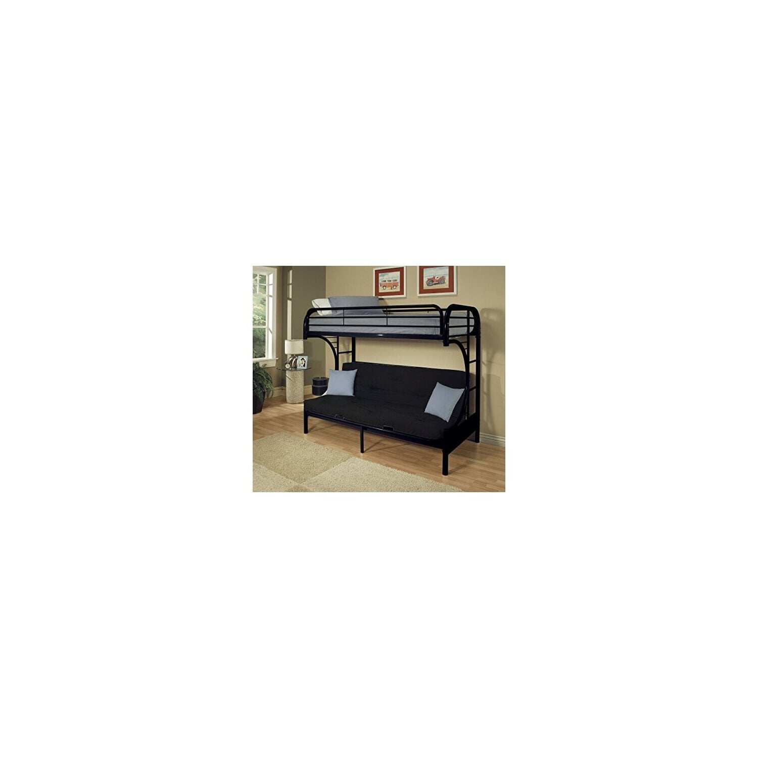 HomeStock Classic Comfort Twin XL/Queen/Futon Bunk Bed - 84" L x 62" W ...