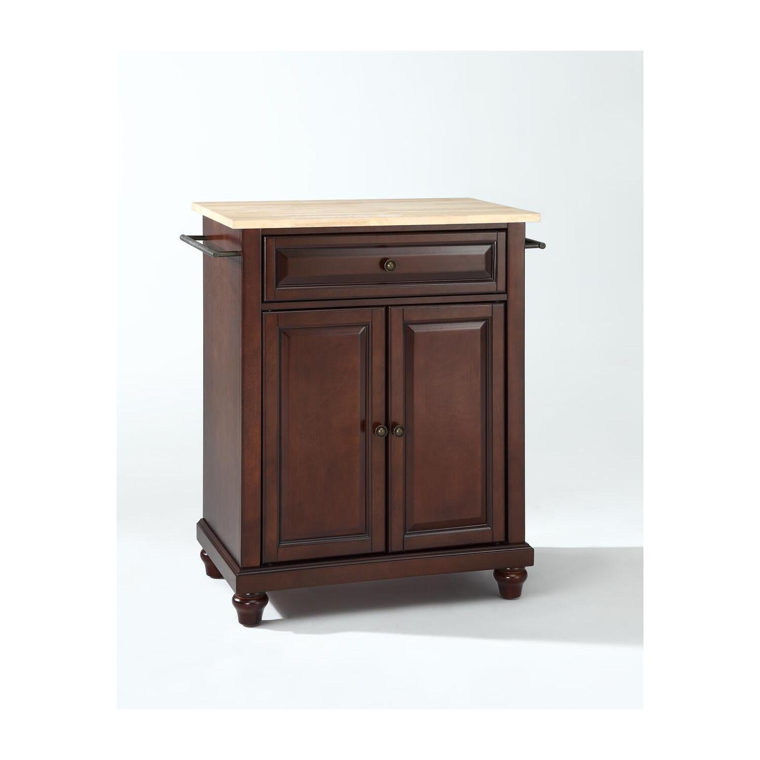 HomeStock Classic Comfort Wood Top Portable Kitchen Island,Spacious ...