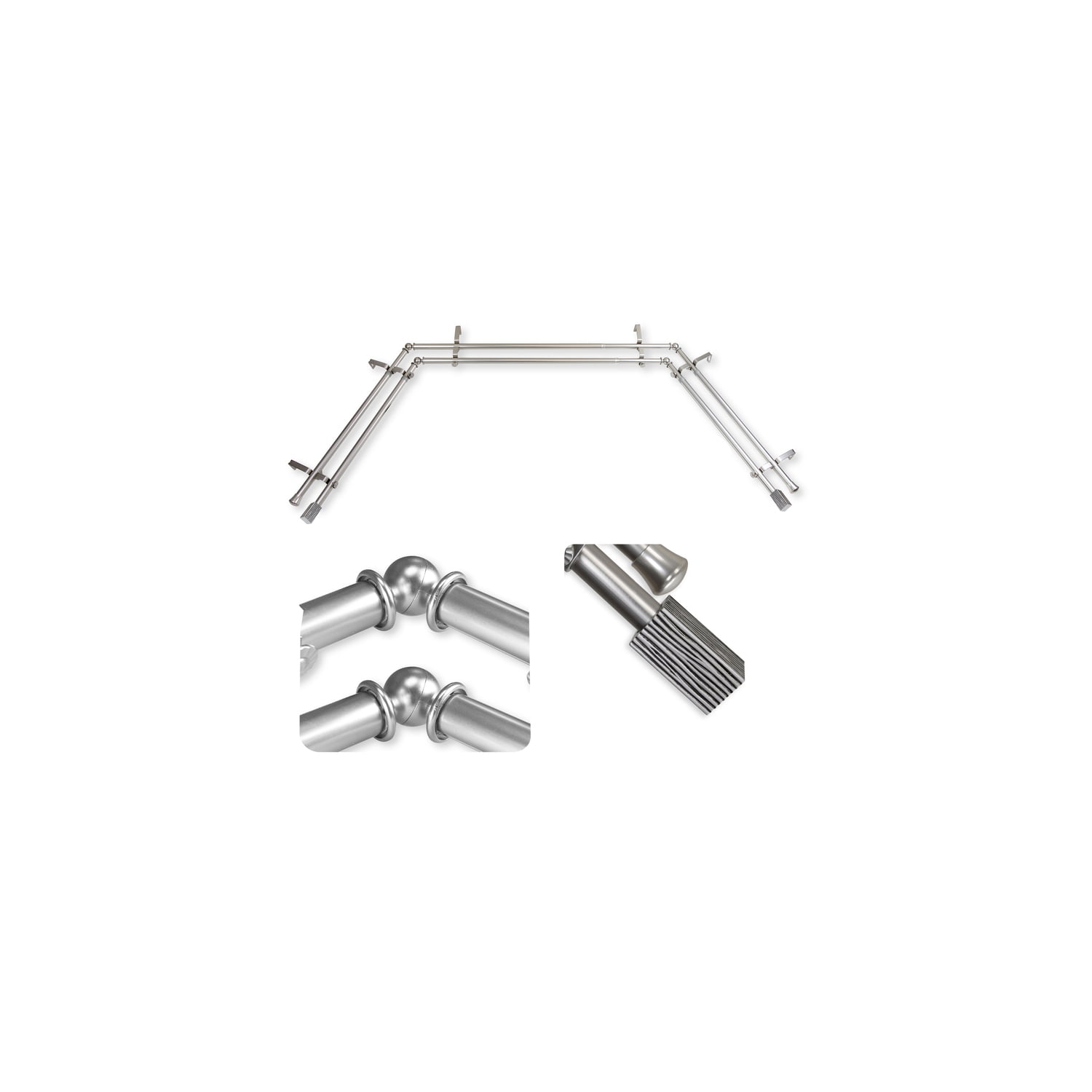 HomeStock Coastal Charm Curtain Rods & Hardware, Featuring 13/16 In ...