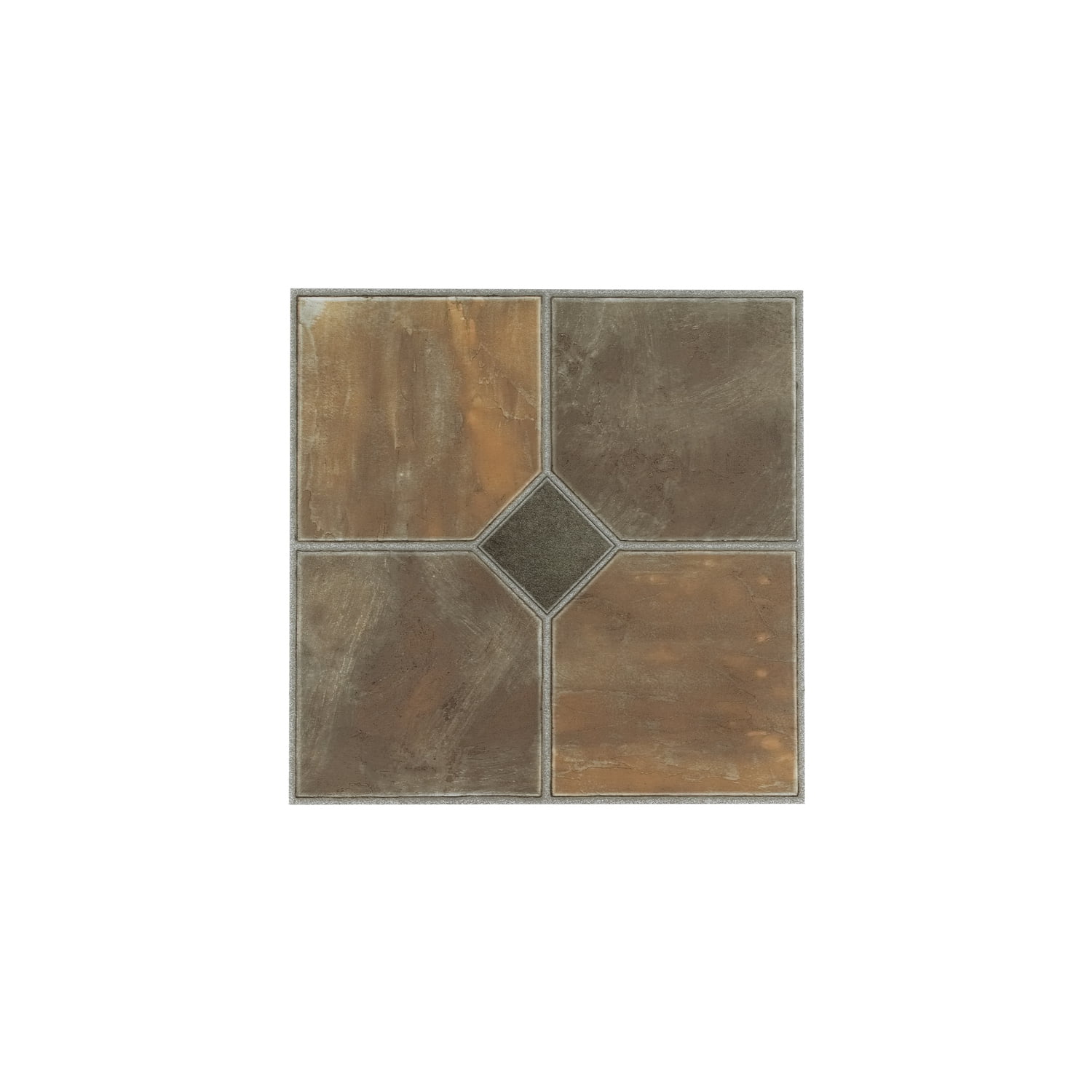 HomeStock Coastal Charm Rustic Slate 12x12 Self Adhesive Vinyl Floor ...