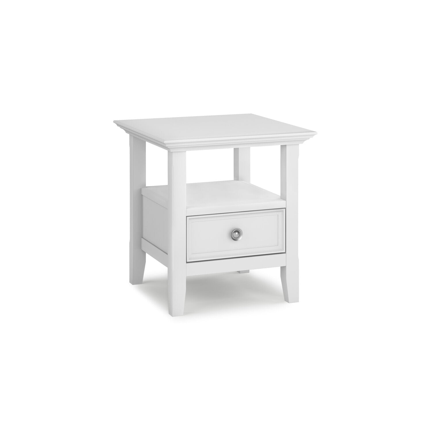 HomeStock Coastal Craftsman 19"x19"x20" Solid Wood End Table with 1 ...