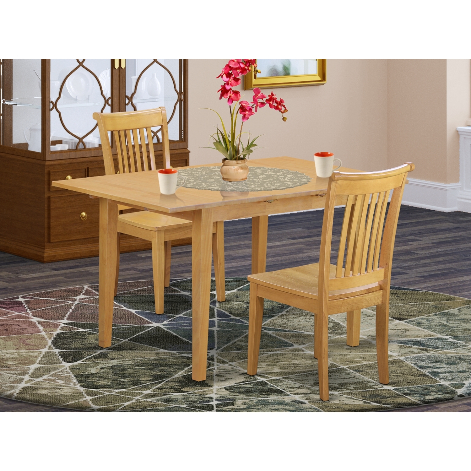 HomeStock Coastal Craftsman Elegance 3-Piece Dinette Table Set - Table ...