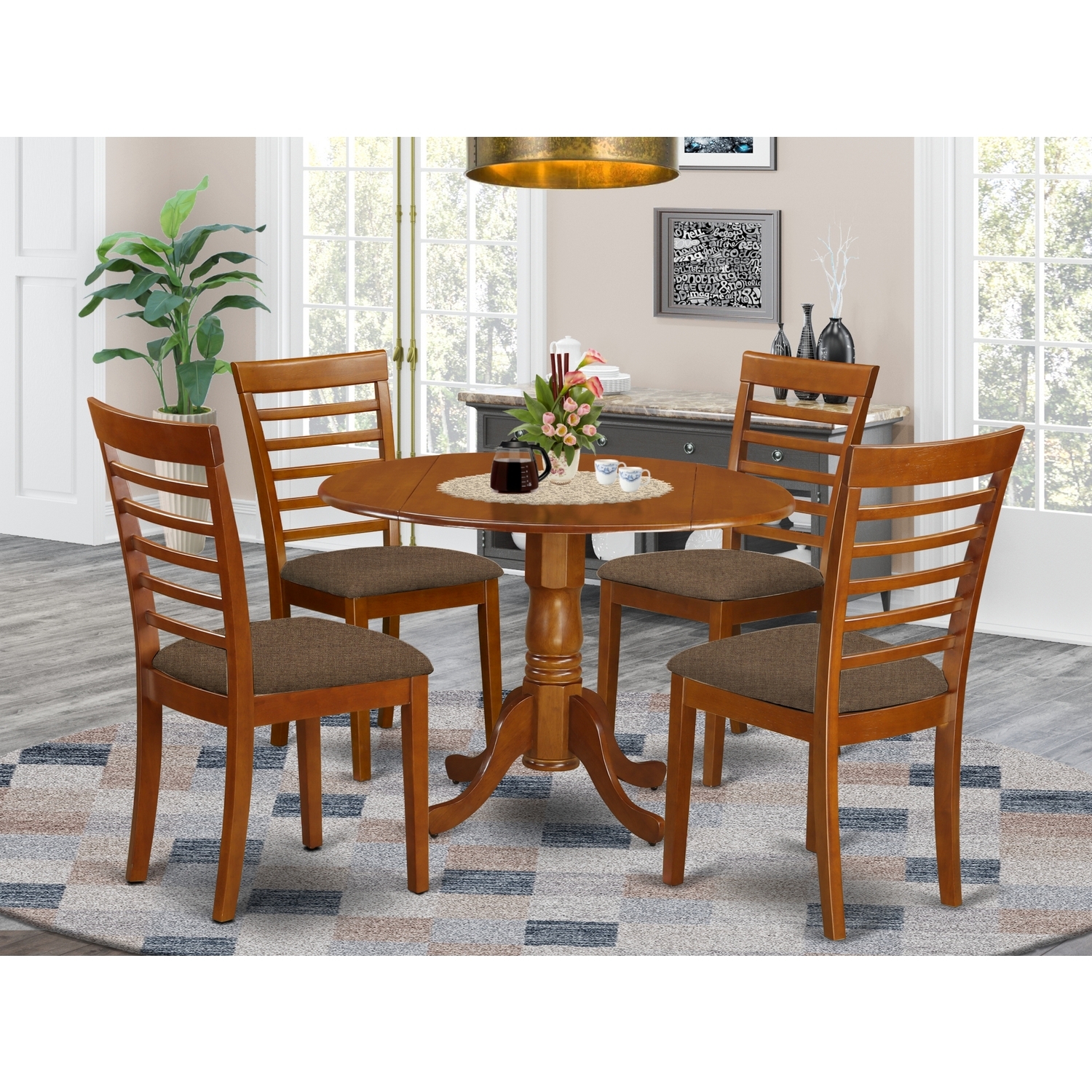 HomeStock Coastal Craftsman Kitchen Table Set - Walmart.com