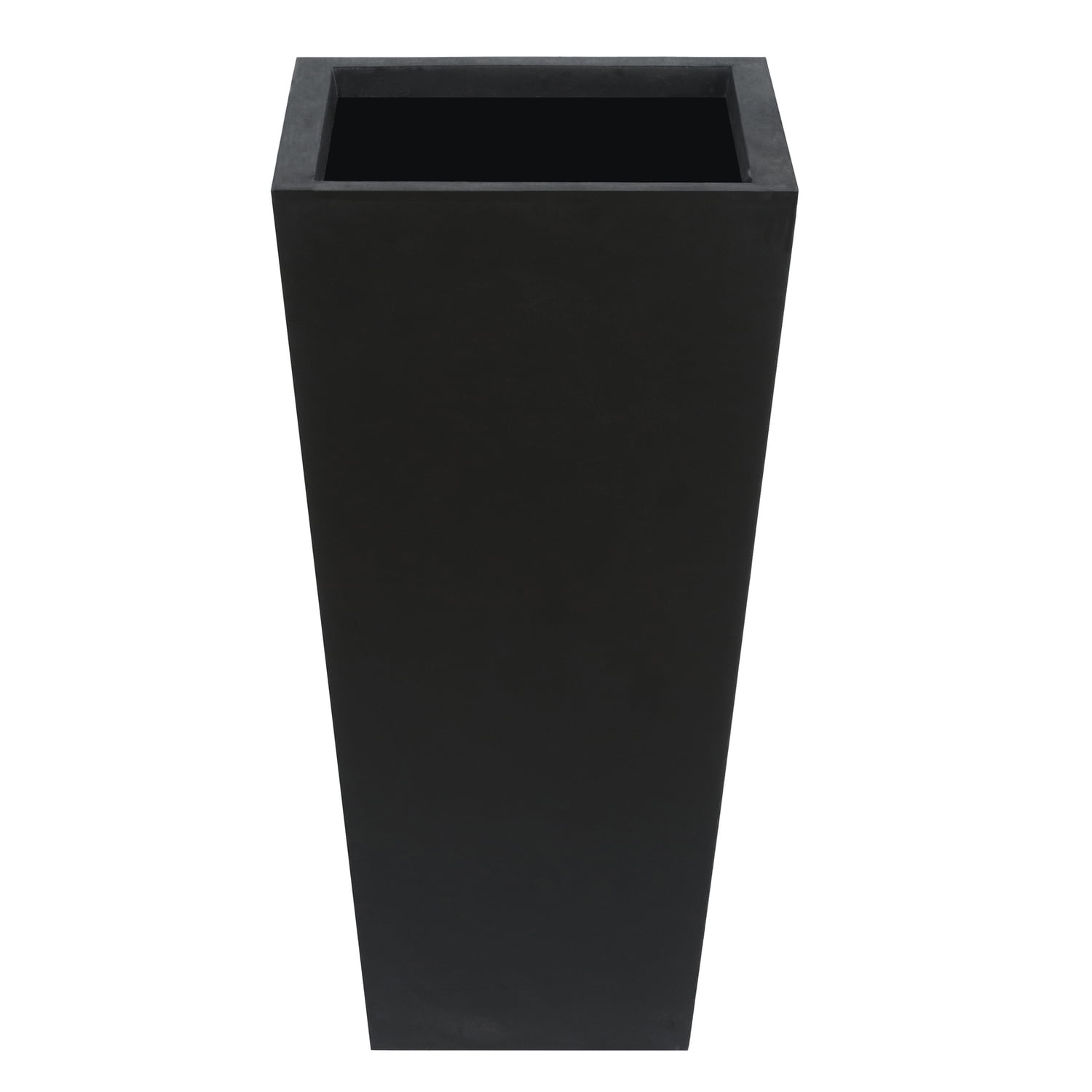 Tall Square Planter - Modern Black Planter - Outdoor Patio Decor ...