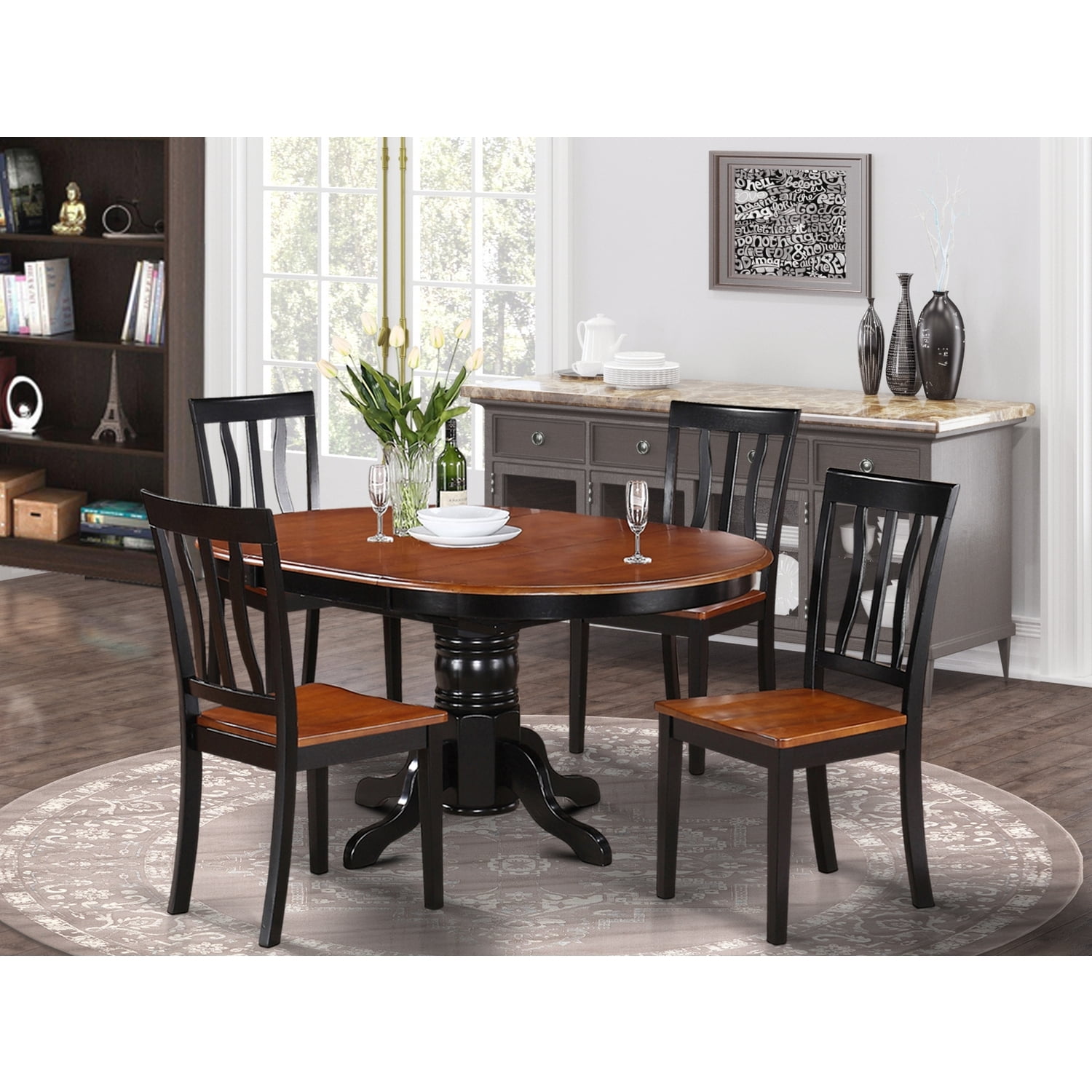 HomeStock Contemporary Chic Room Set - Kitchen Dinette Table And 4 ...