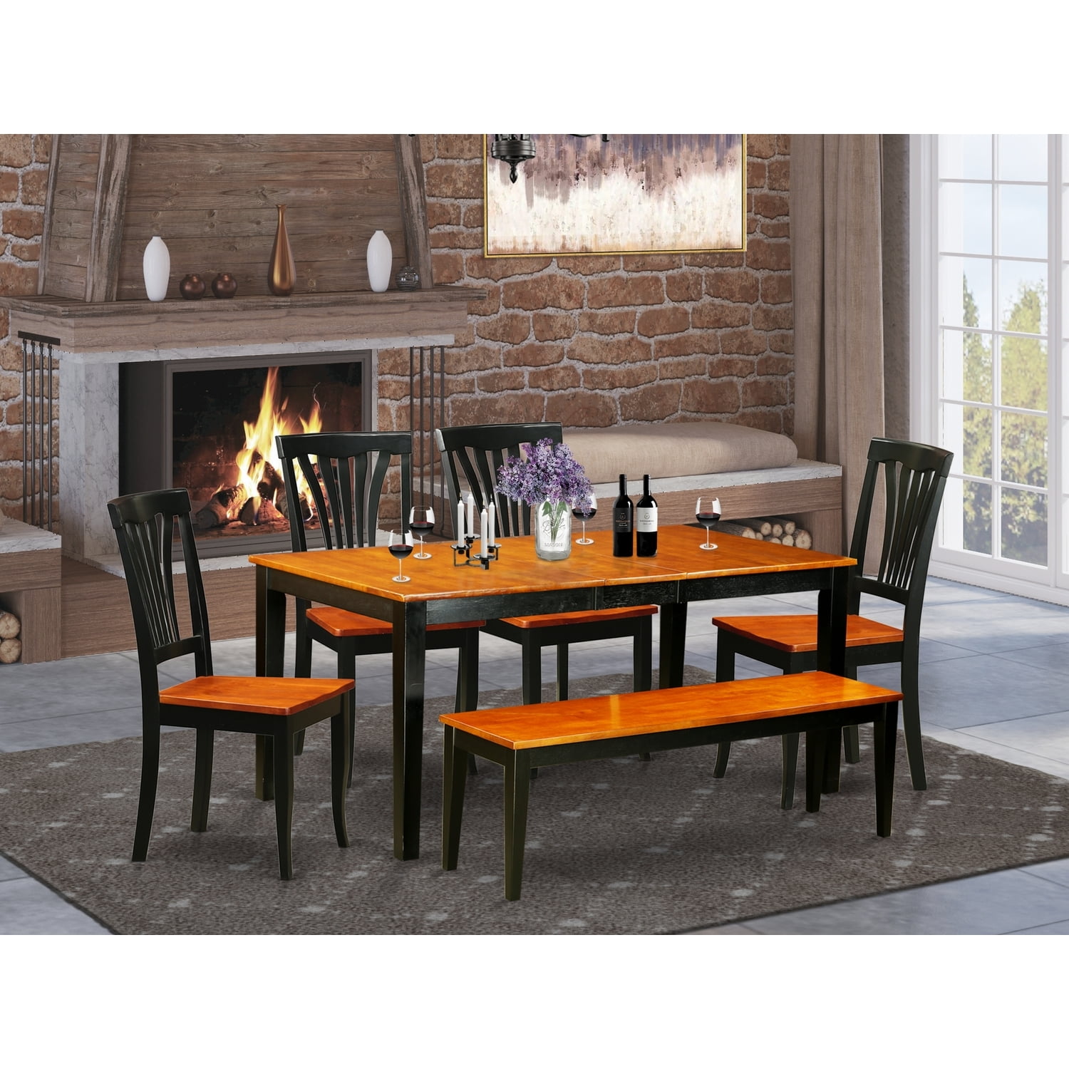 Contemporary Dining Table Set - Chic Kitchen Table & Chairs - Modern ...