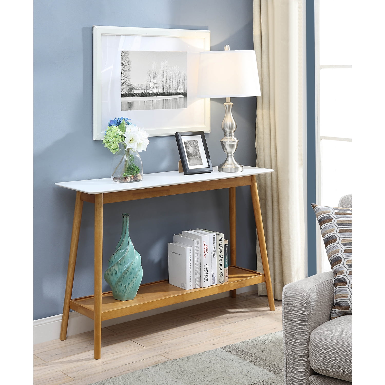 Modern Console Table - Cool Contemporary Design, Glossy Finish, Display ...