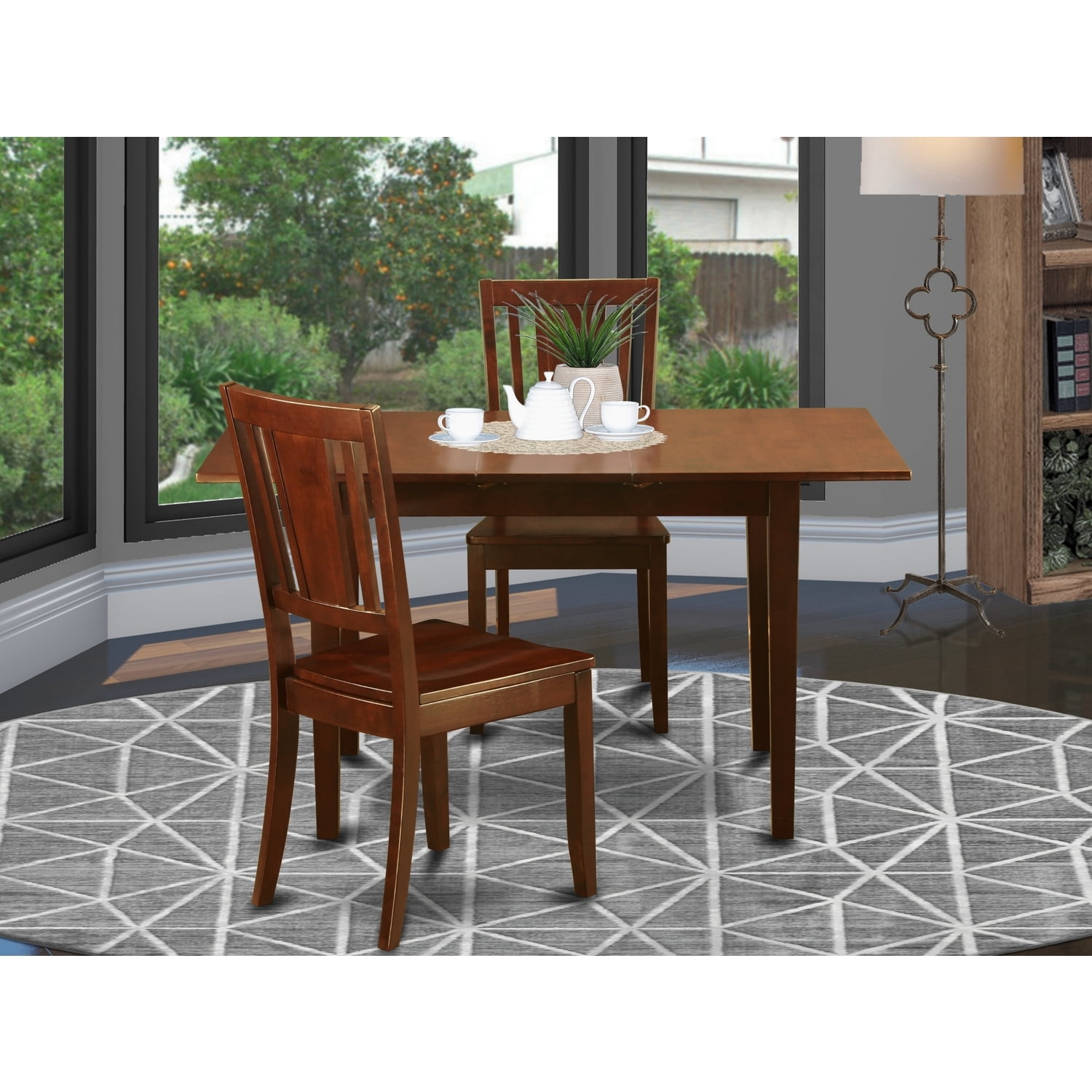 HomeStock Country Cottage Dinette Set - Table With Leaf And Kitchen ...