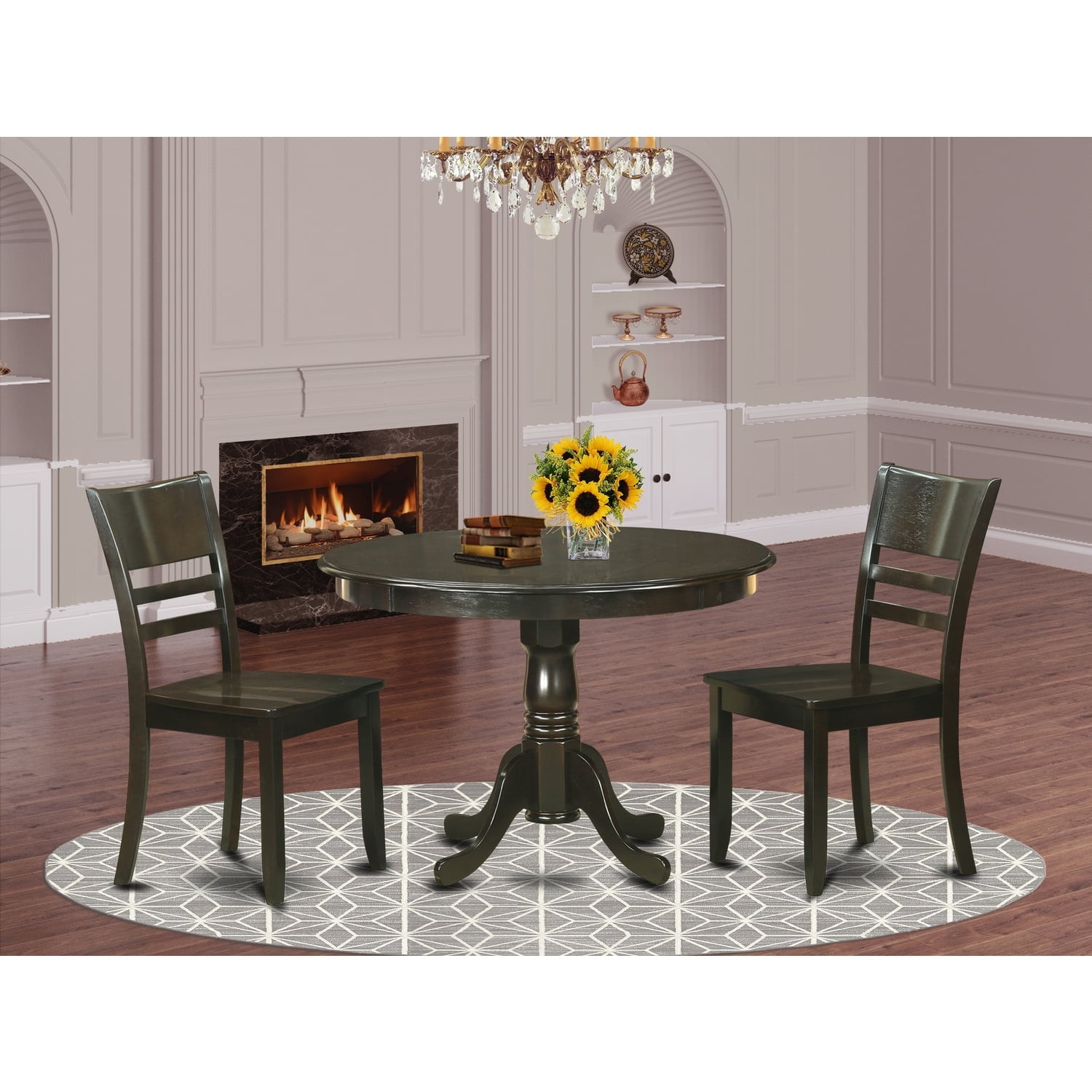 HomeStock Country Cottage Dining Set-Dining Table And Dinette Chairs ...