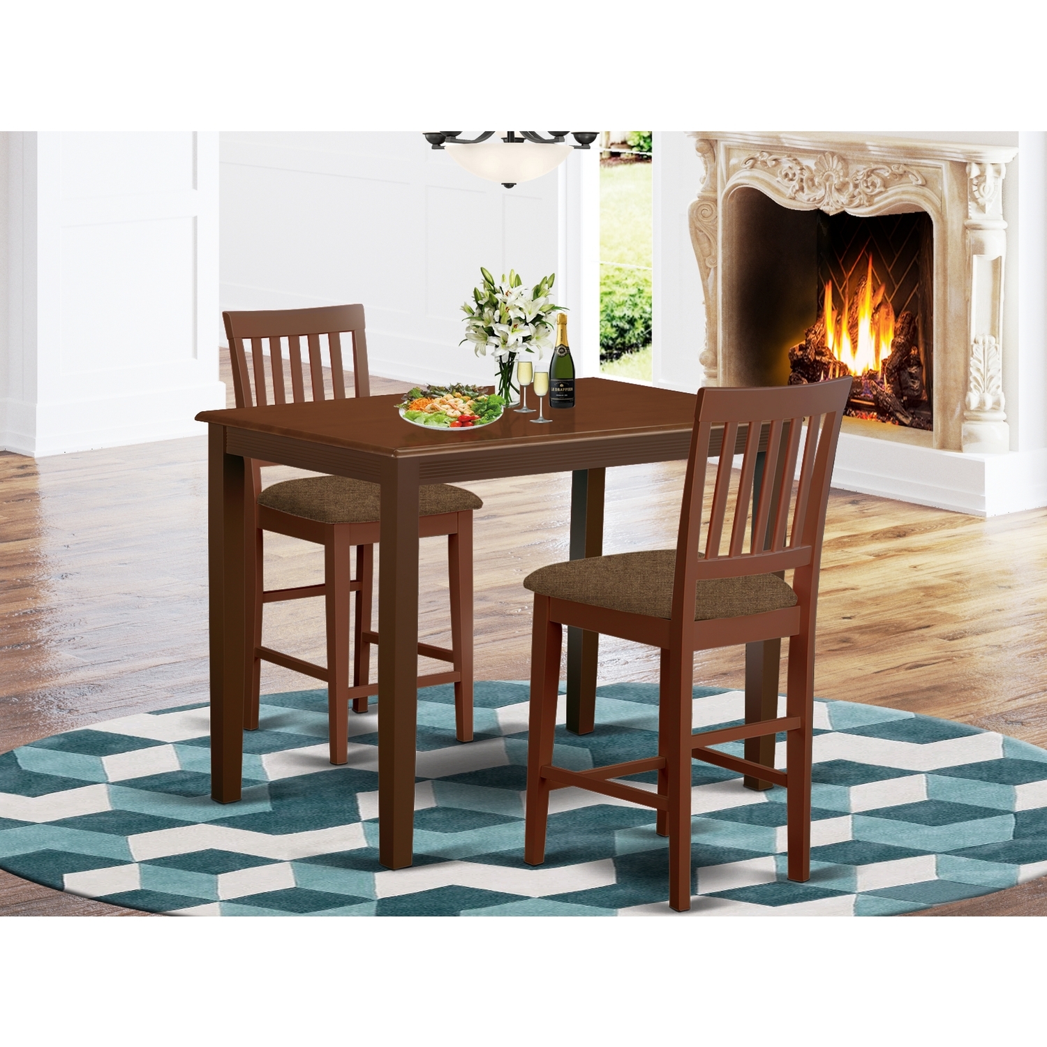 HomeStock Country Cottage Height Set - Dining Table And HomeStock ...
