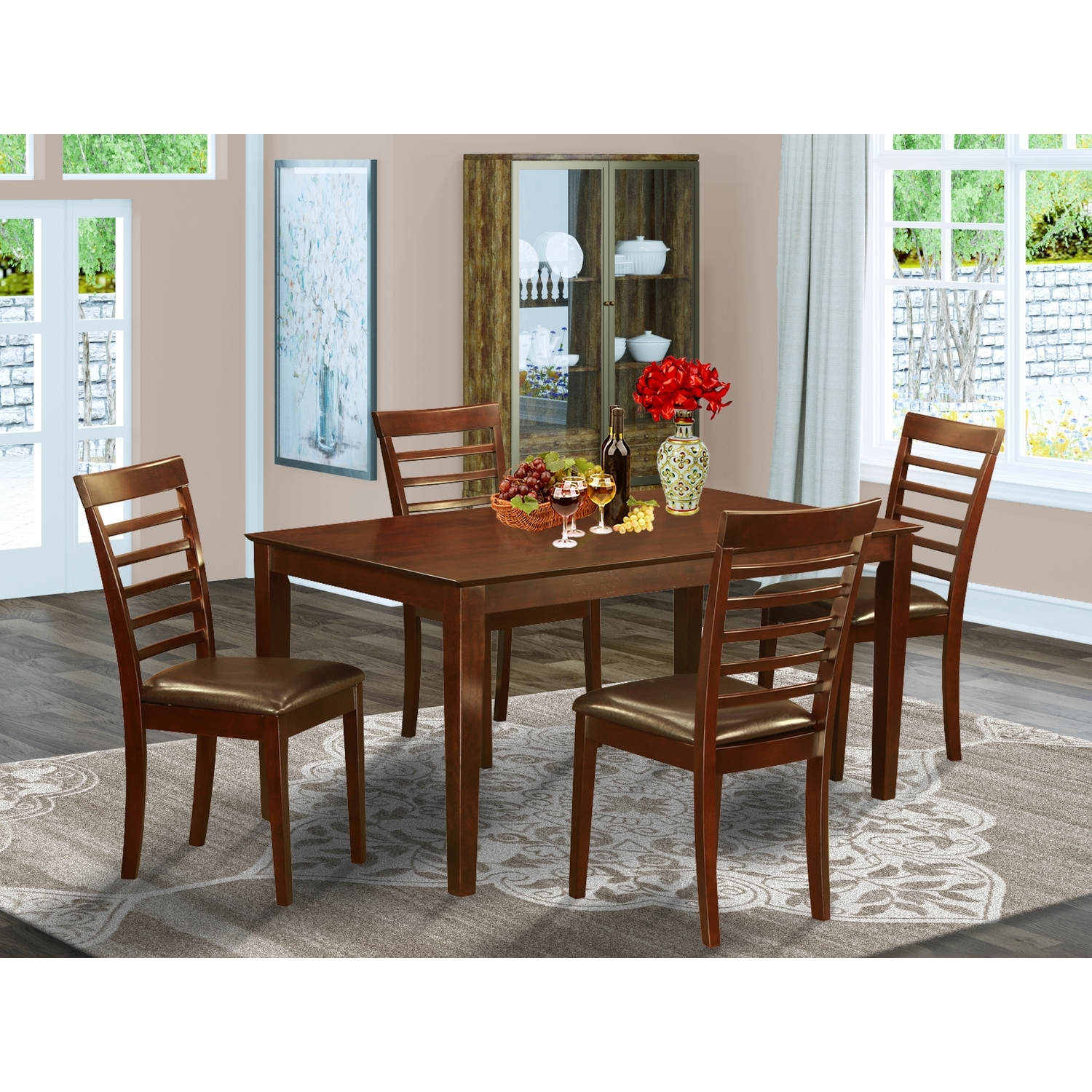 Country Cottage Dining Set - Table & Chairs for Kitchen or Dining Room ...