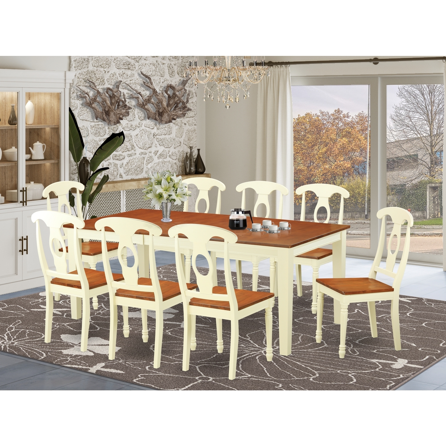 Country Cottage Dining Set - Kitchen Table with Chairs - Rustic ...
