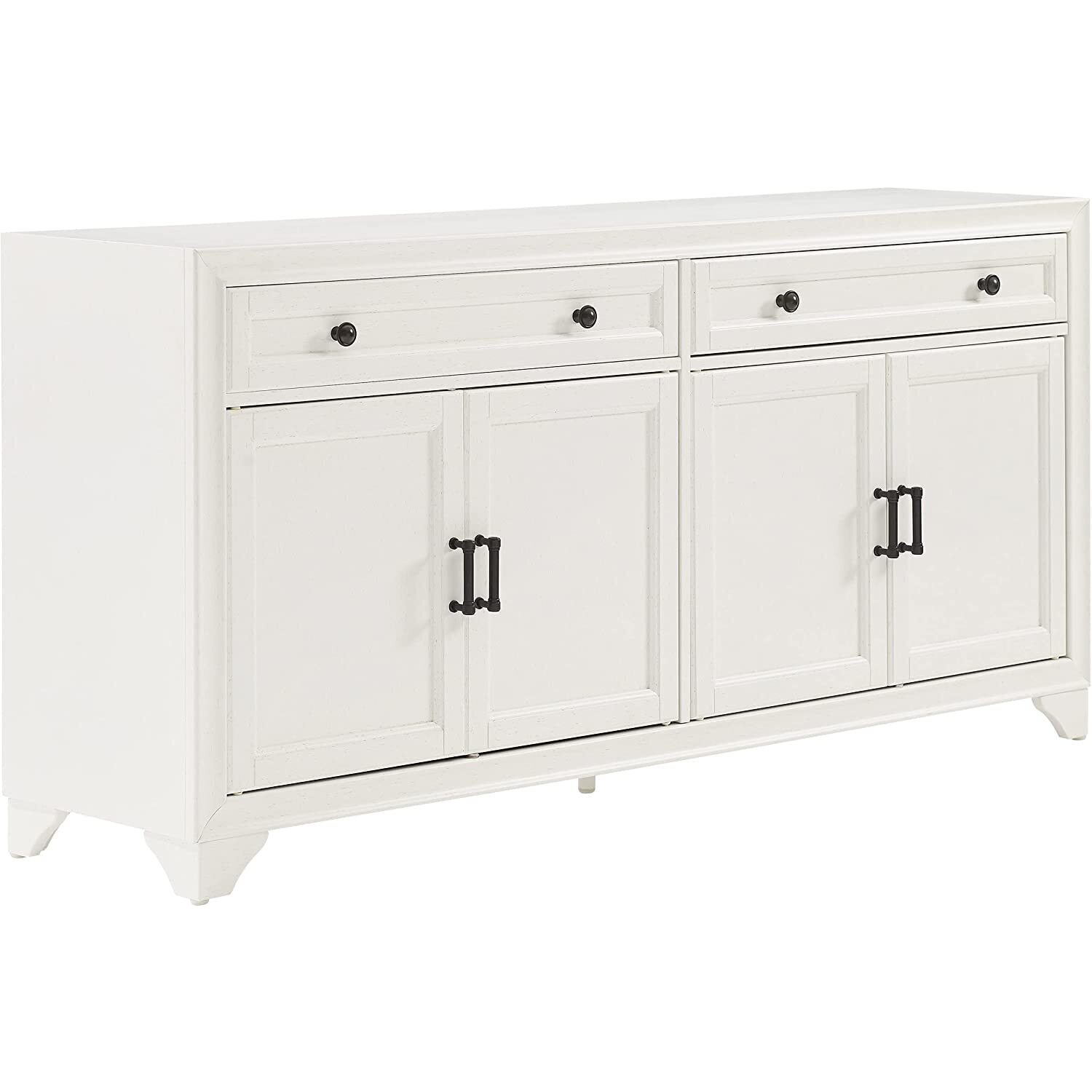 HomeStock Country Cottage Sideboard Distressed White - Walmart.com