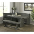 HomeStock Dining Modern Marvel Table Set , Distressed Gray Wood ...