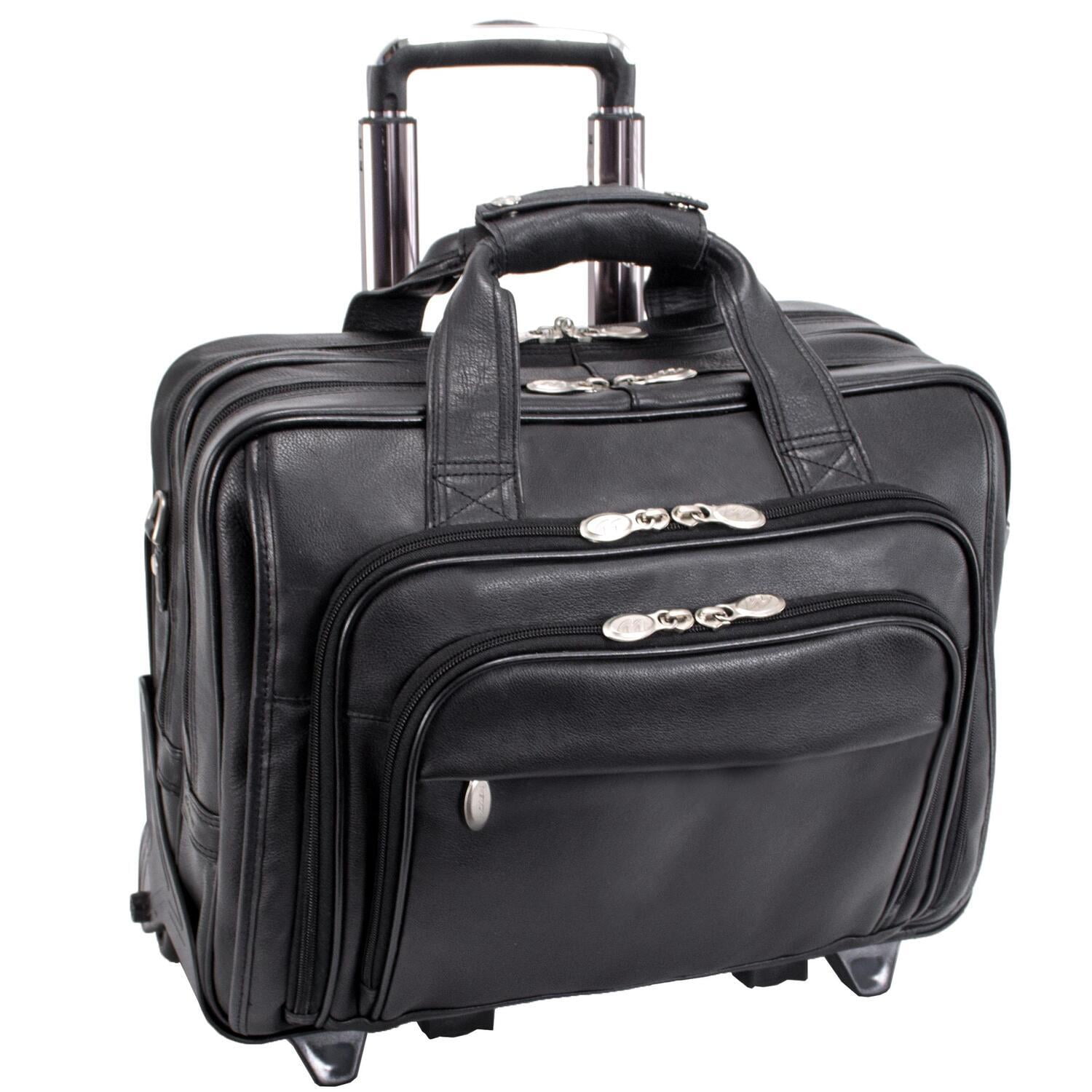 Rolling Laptop Briefcase Bag with Detachable Wheel & Handle - Business ...