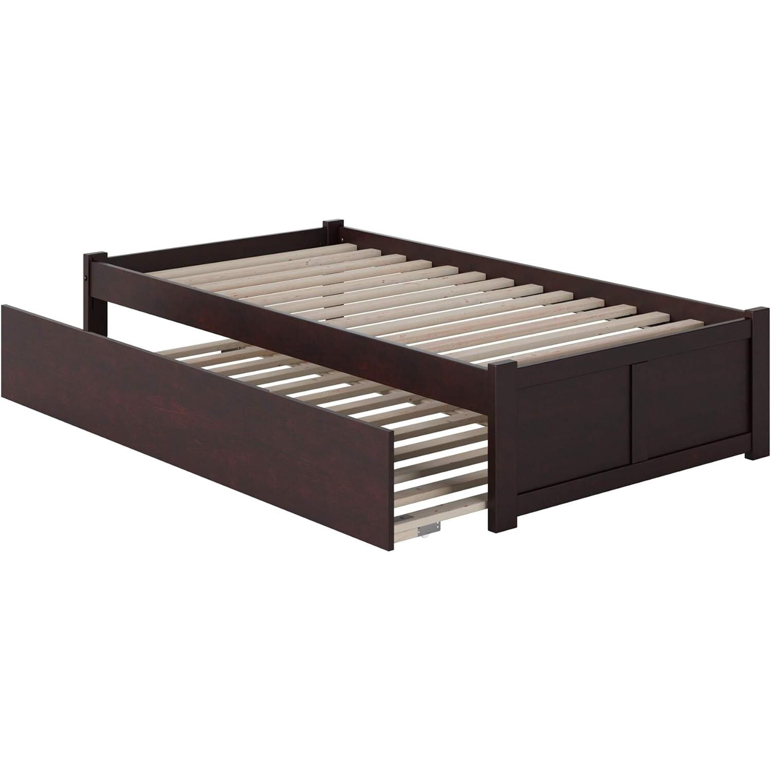 HomeStock Earthy Elegance Twin Extra Long Platform Bed with Footboard ...