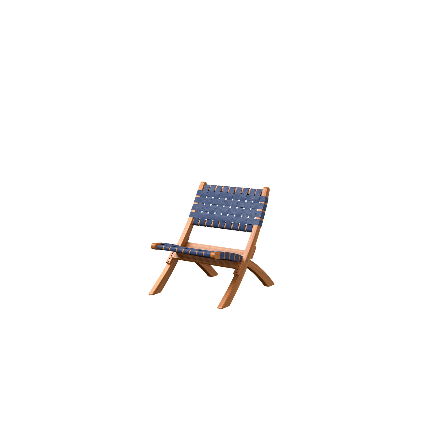 HomeStock Eclectic Elegance Indoor Outdoor Folding Chair in Navy Blue ...
