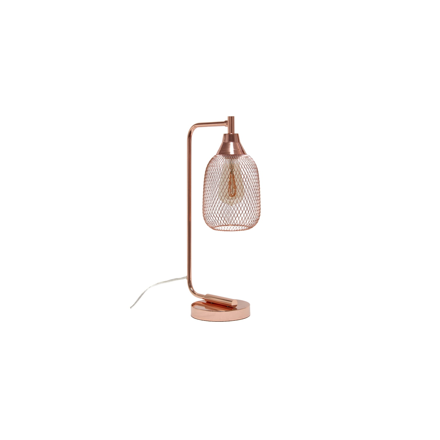 HomeStock Eclectic Elegance Mesh Wire Desk Lamp, Gold with Metal Mesh ...
