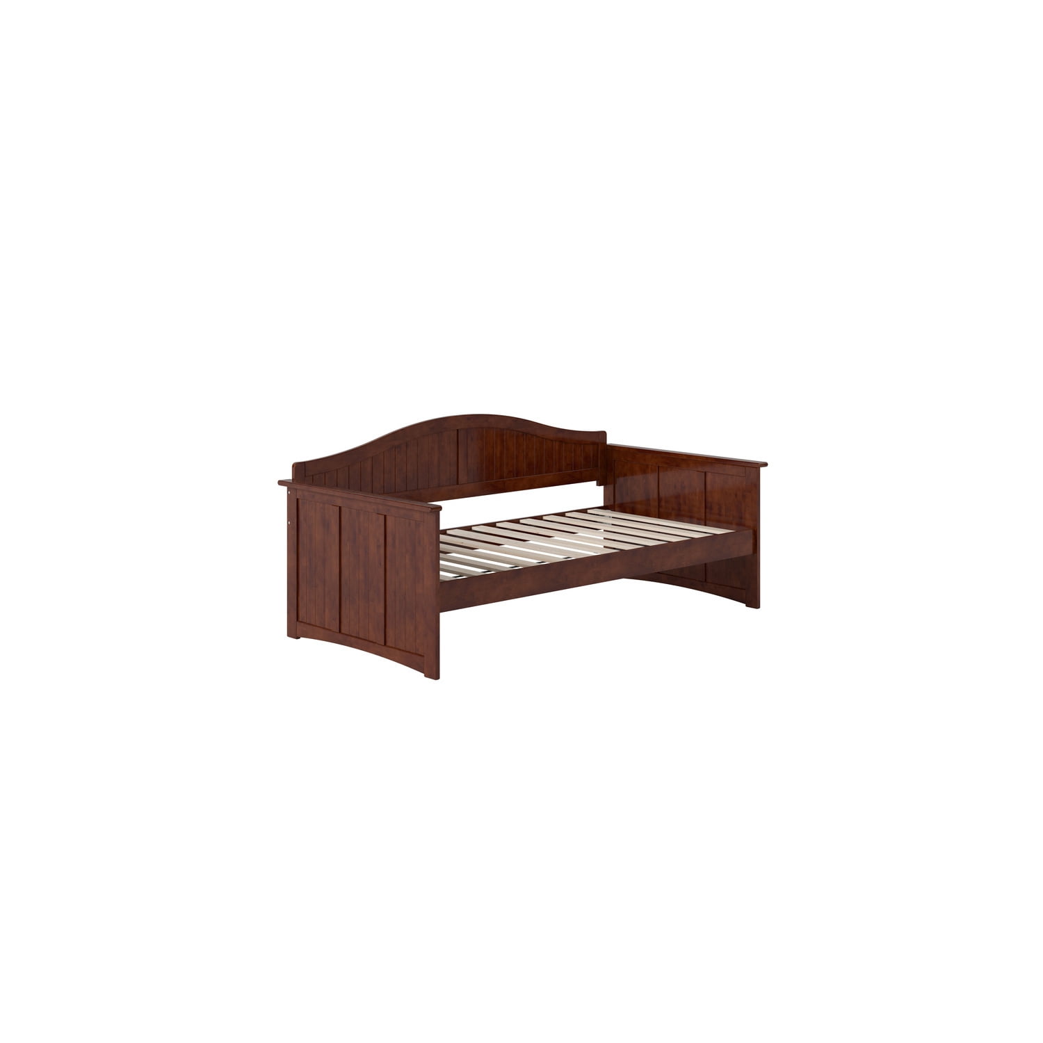 Twin Daybed - Walnut Wood Frame, Lounge & Guest Bed, Beadboard Design ...