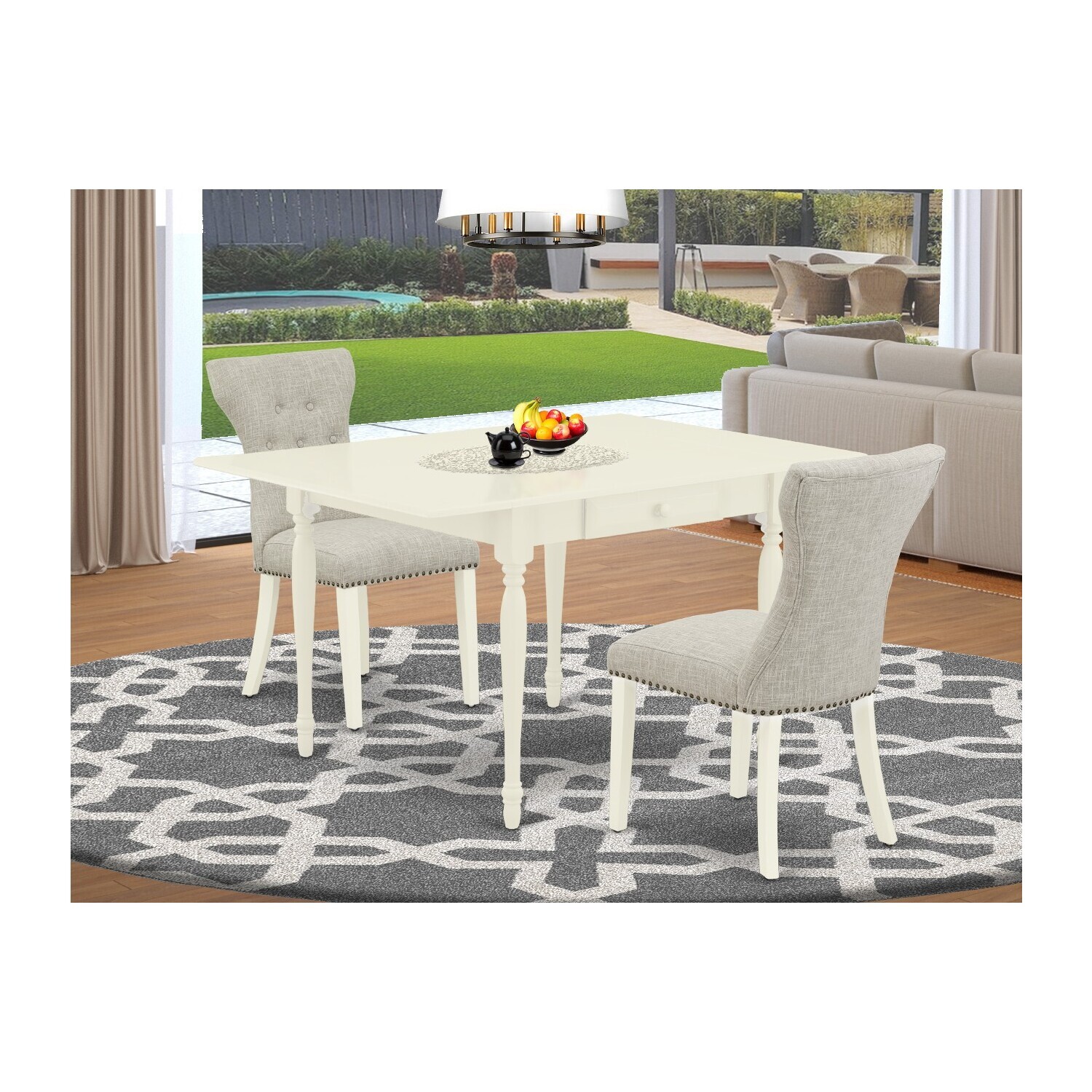 HomeStock Eclectic Escape 3-Pc Dinette Set Included A Drop Leaves ...