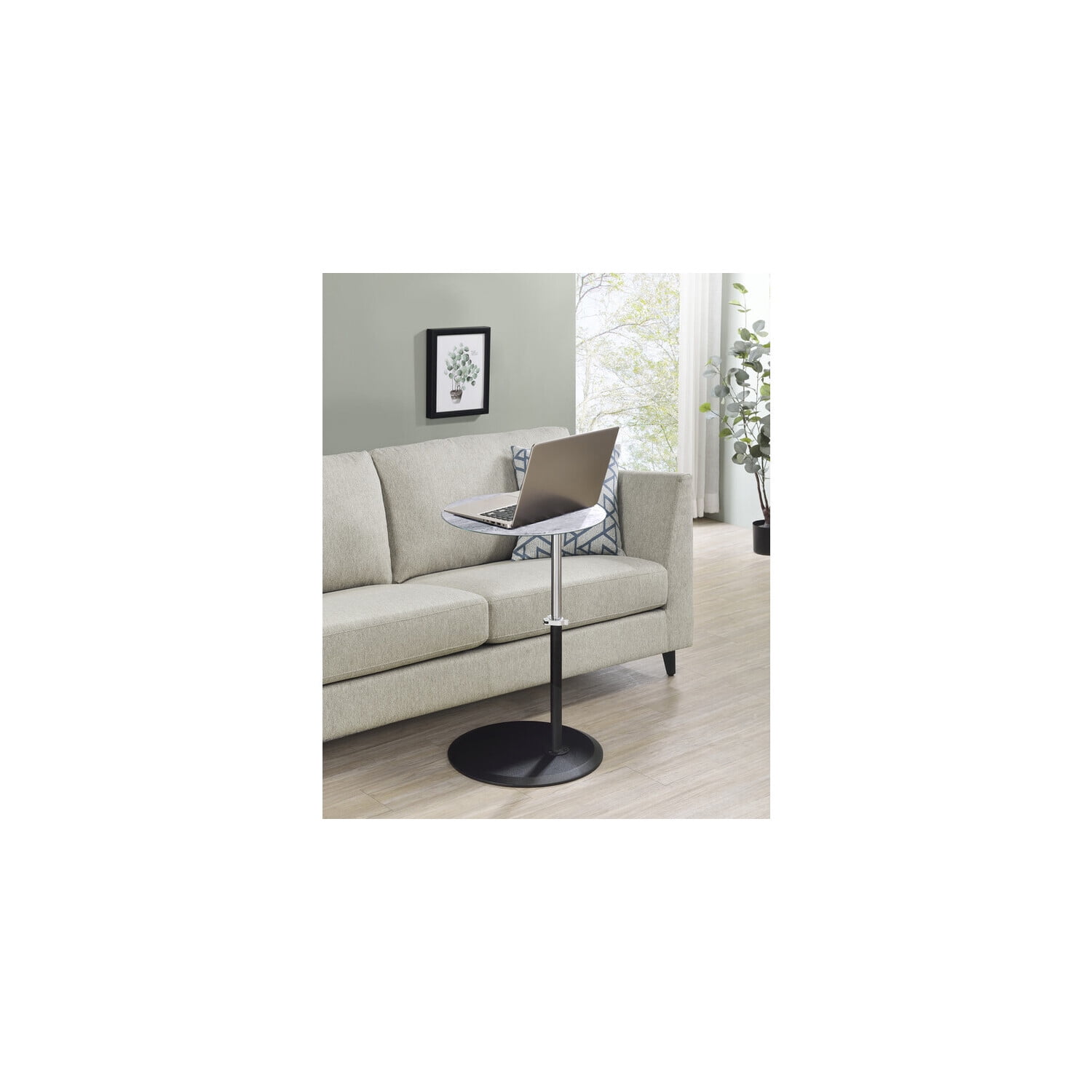 HomeStock Eclectic Escape End Table with Height Adjustable Marble ...
