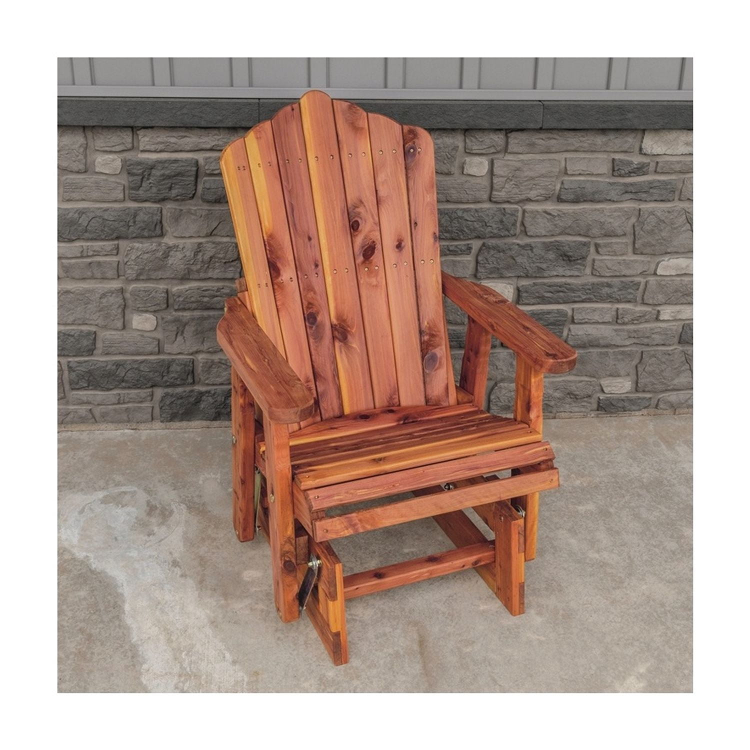 HomeStock Eclectic Exclusivity 23" Adirondack Glider in Cedar with ...