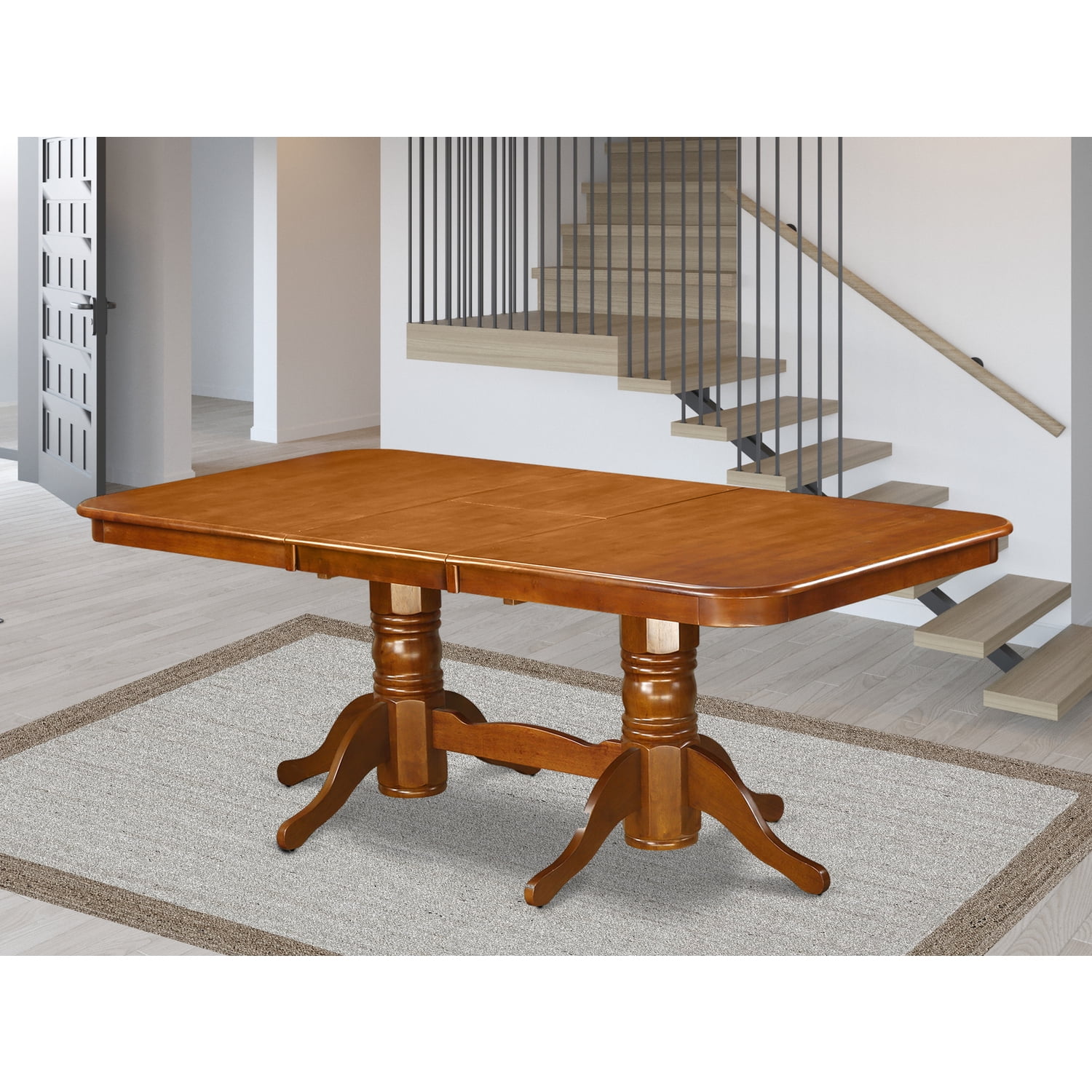 HomeStock Eclectic Exclusivity Rectangular Round Corner Dining Table ...