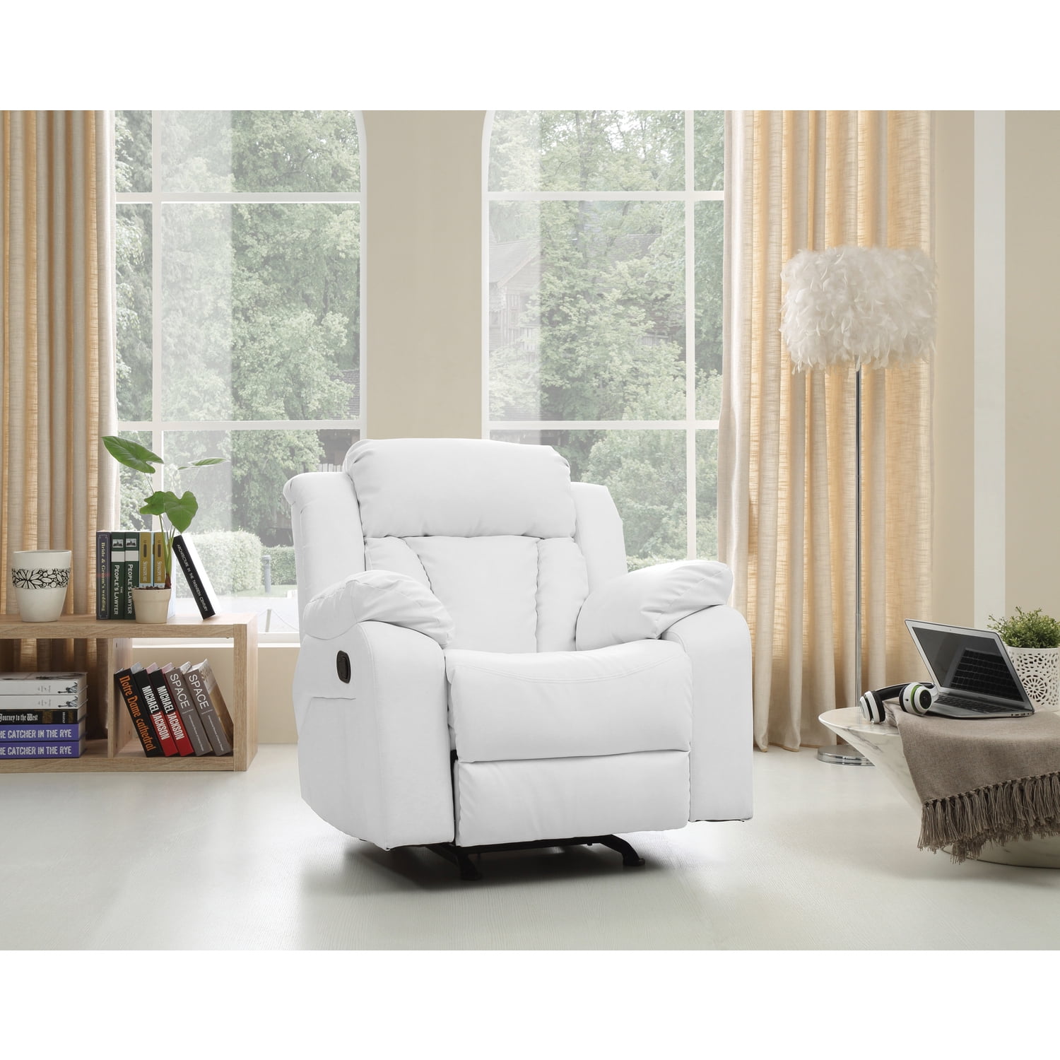 HomeStock Elegant Escape Rocker Recliner , White - Walmart.com