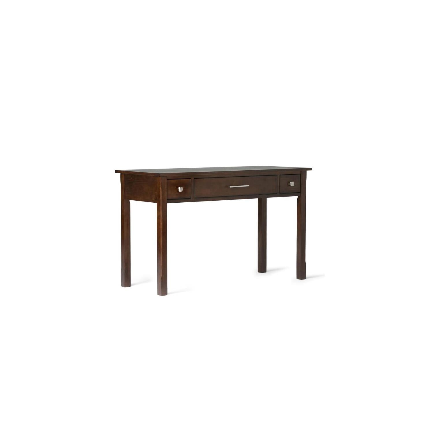 HomeStock Elegant Escape Writing Desk - Dark Tobacco Brown Finish ...