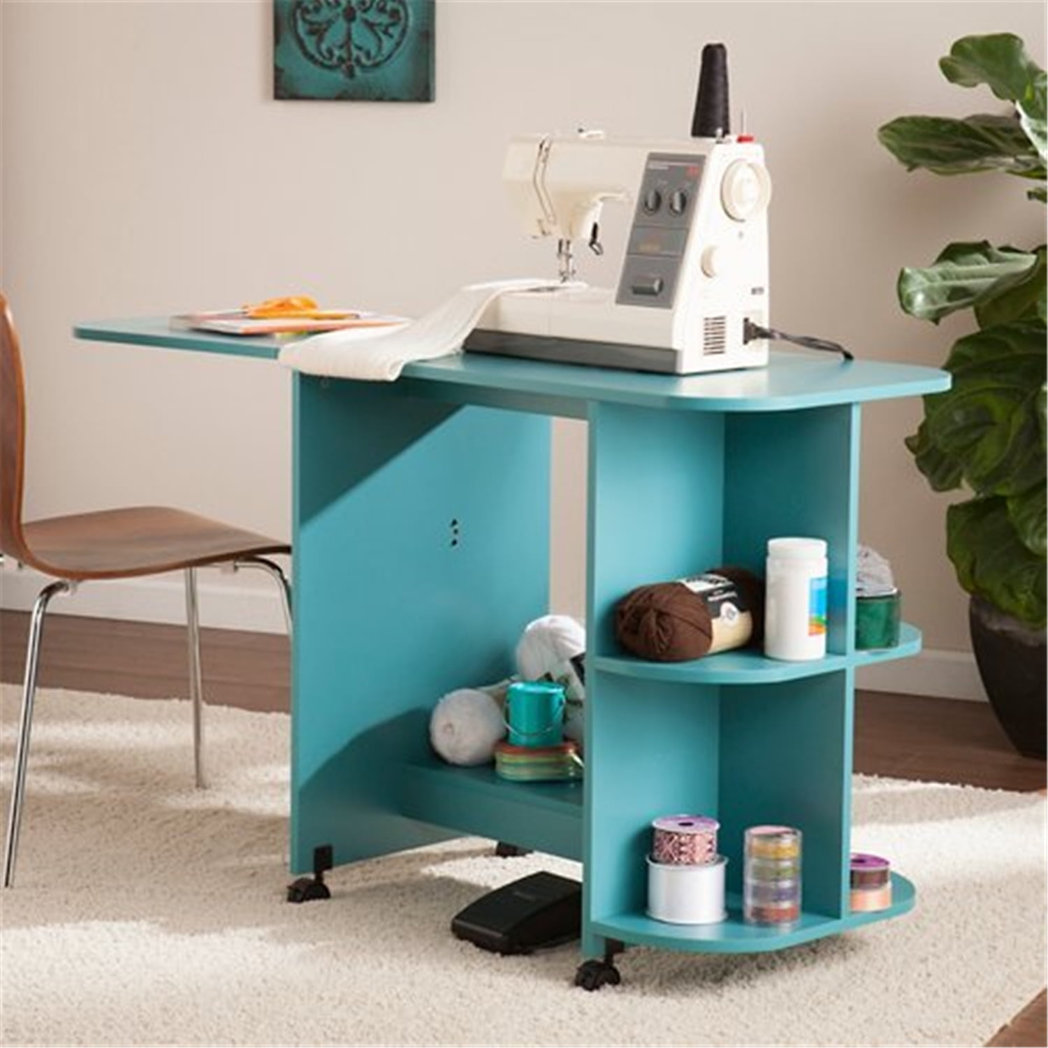 HomeStock Expandable Rolling Sewing Table - Walmart.com