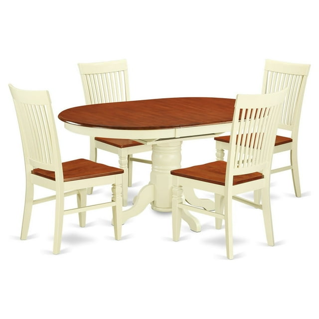 HomeStock Farmhouse Fresh 5 Pc Kitchen Table Set With A Dining Table ...