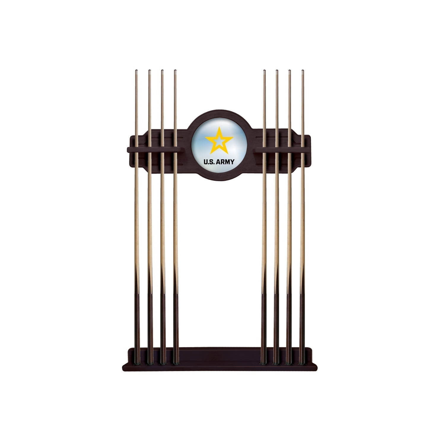 HomeStock Farmhouse Fresh Cue Rack in English Tudor Finish, Pool Cue ...