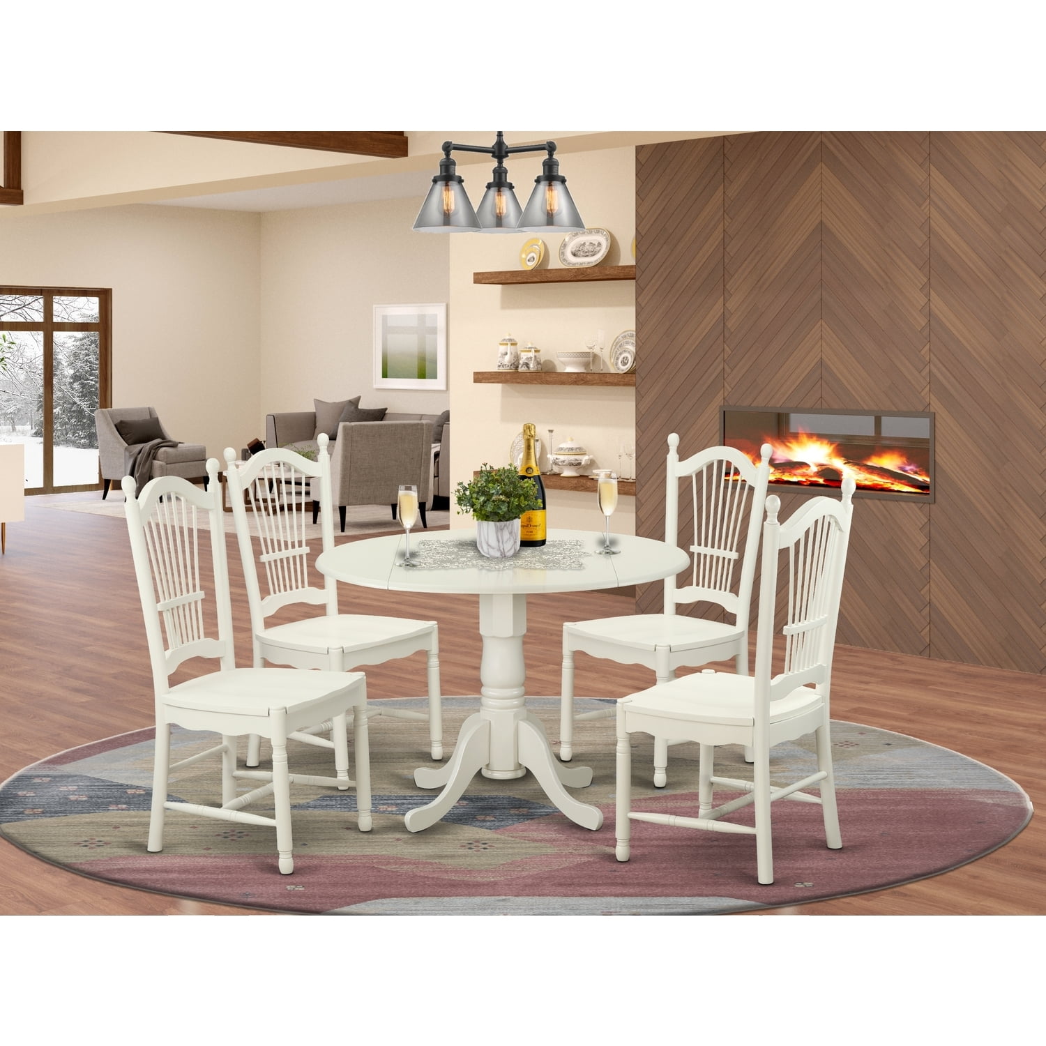 French Country Dinette Set - Table & Chairs for Kitchen Dining Room ...